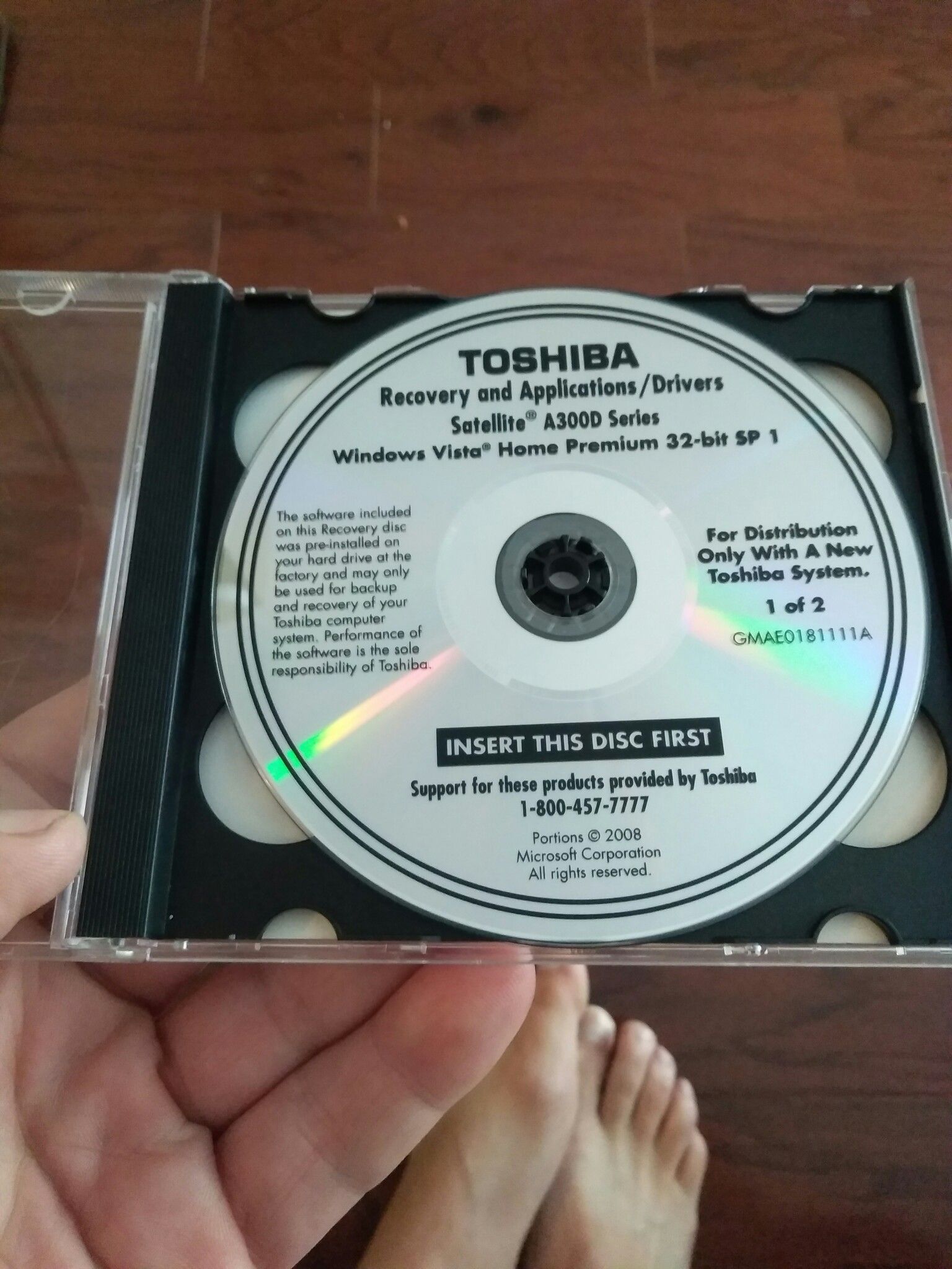 Toshiba Recovery Disk 1 and 2 Satellite A300D Series for Sale in Carol Stream, IL - OfferUp