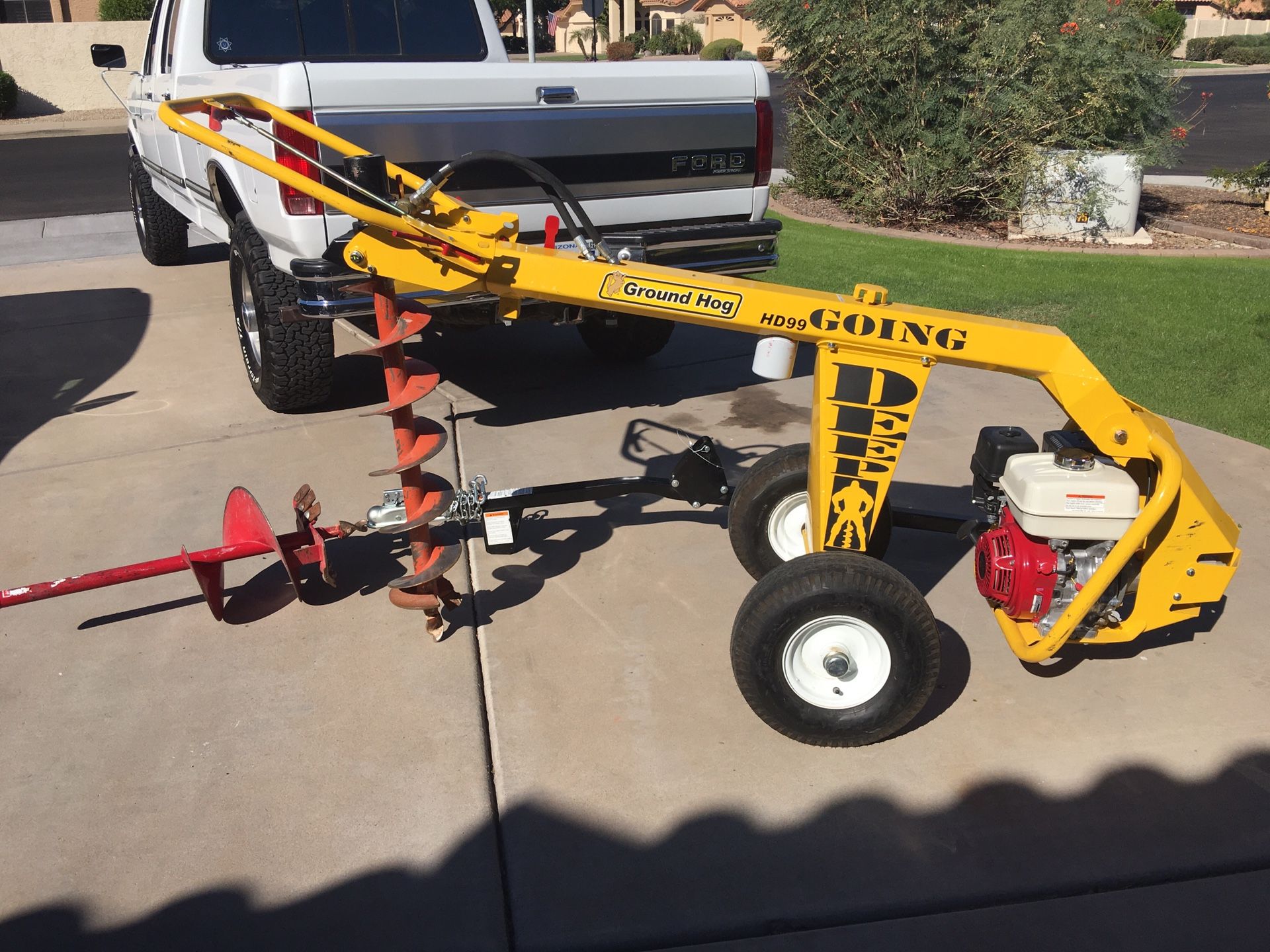 Ground Hog HD-99 Earth Drill Towable One Man Post Hole Auger for Sale ...