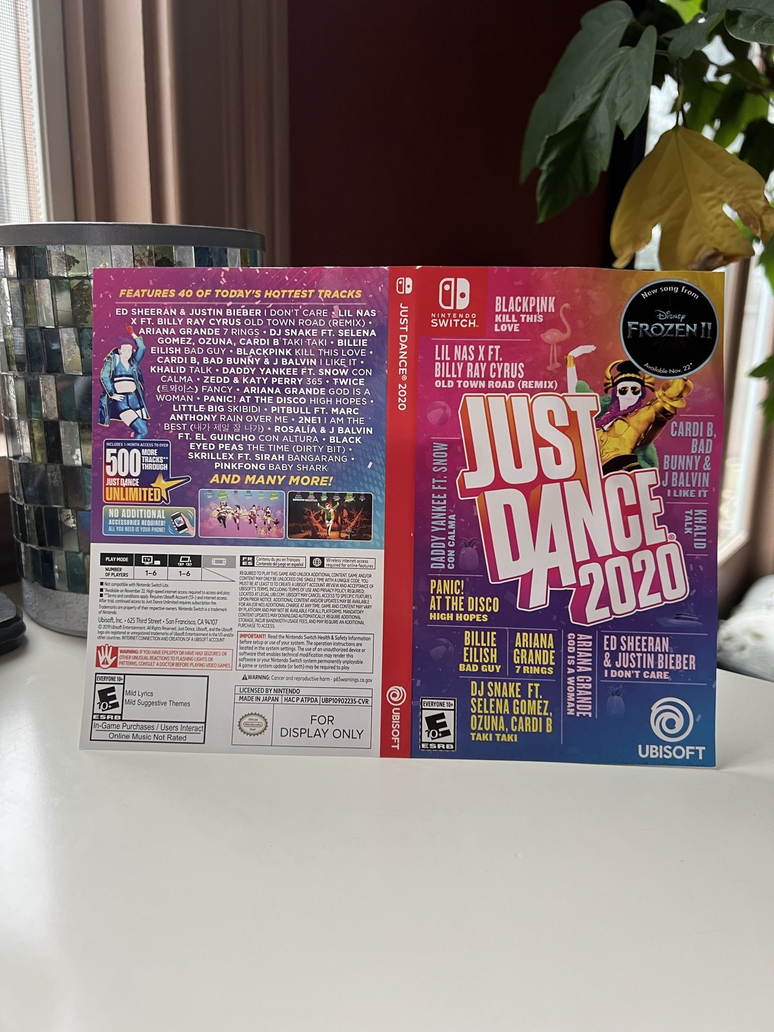 Just Dance 2020 Nintendo Switch ‘For Display Only’ Case Artwork Only ...
