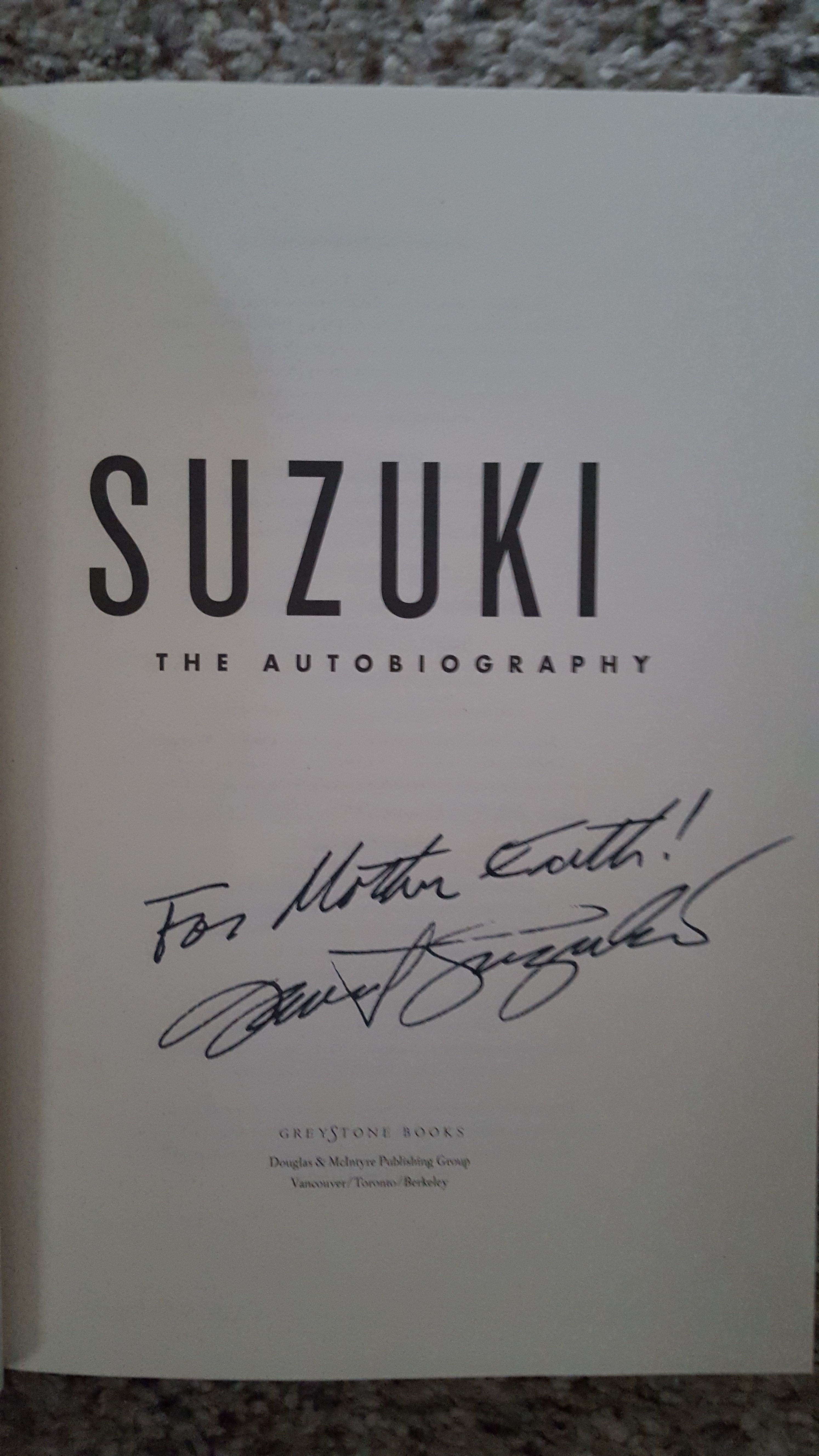 DAVID SUZUKI *NEW SIGNED 1ST ED* THE AUTOBIOGRAPHY for Sale in Bothell ...