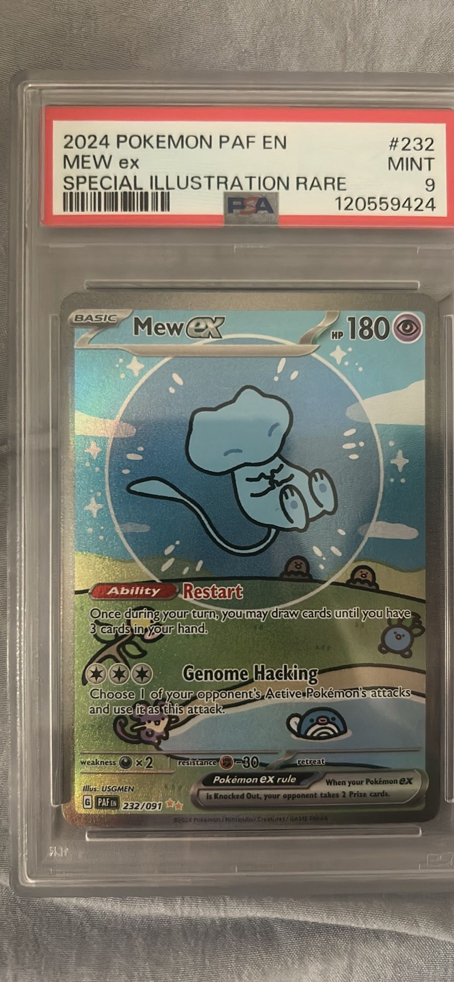 Bubble Mew (Mew Ex) PSA 9, Paldean Fates. for Sale in Tracy, CA - OfferUp