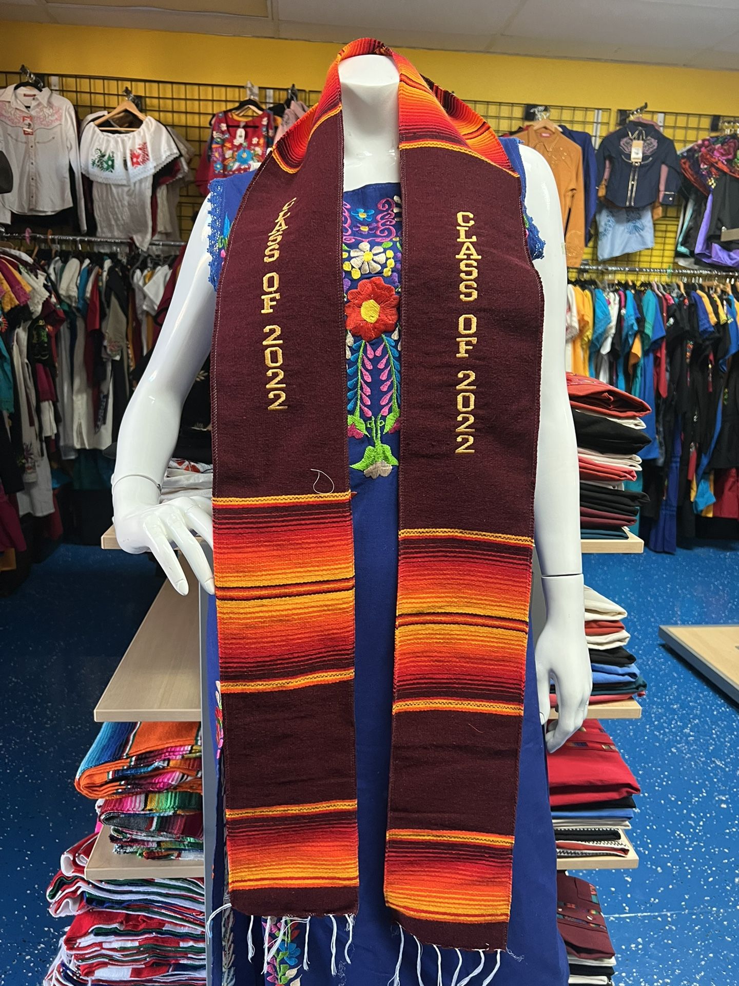 Stolas De Graduación 2022 .embroidered Sarape Mexican Graduation Stole ...