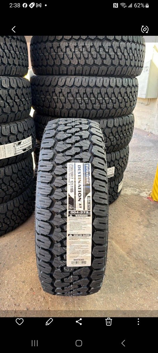 LT 265/70/17 Firestone Destination Xt 10 Ply New Tires for Sale in ...