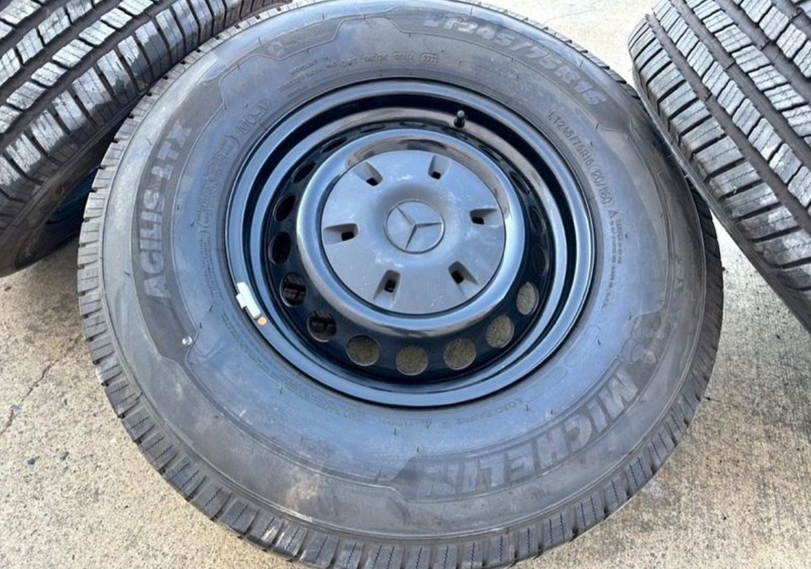 OEM 2023 Mercedes Sprinter Van Wheels Tires Michelin LT245/75R16 98% ...