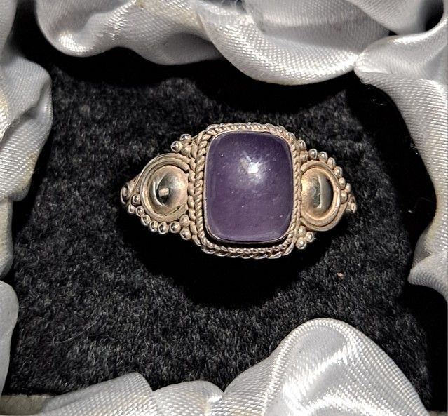 Purple Jade Ring in Sterling Silver (Size 9) for Sale in Lawrenceville ...