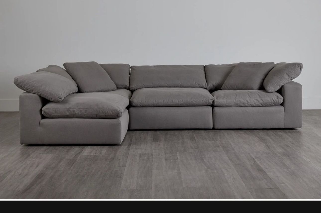 Nixon Light Gray Fabric 4-piece Modular Sectional Couch for Sale in ...