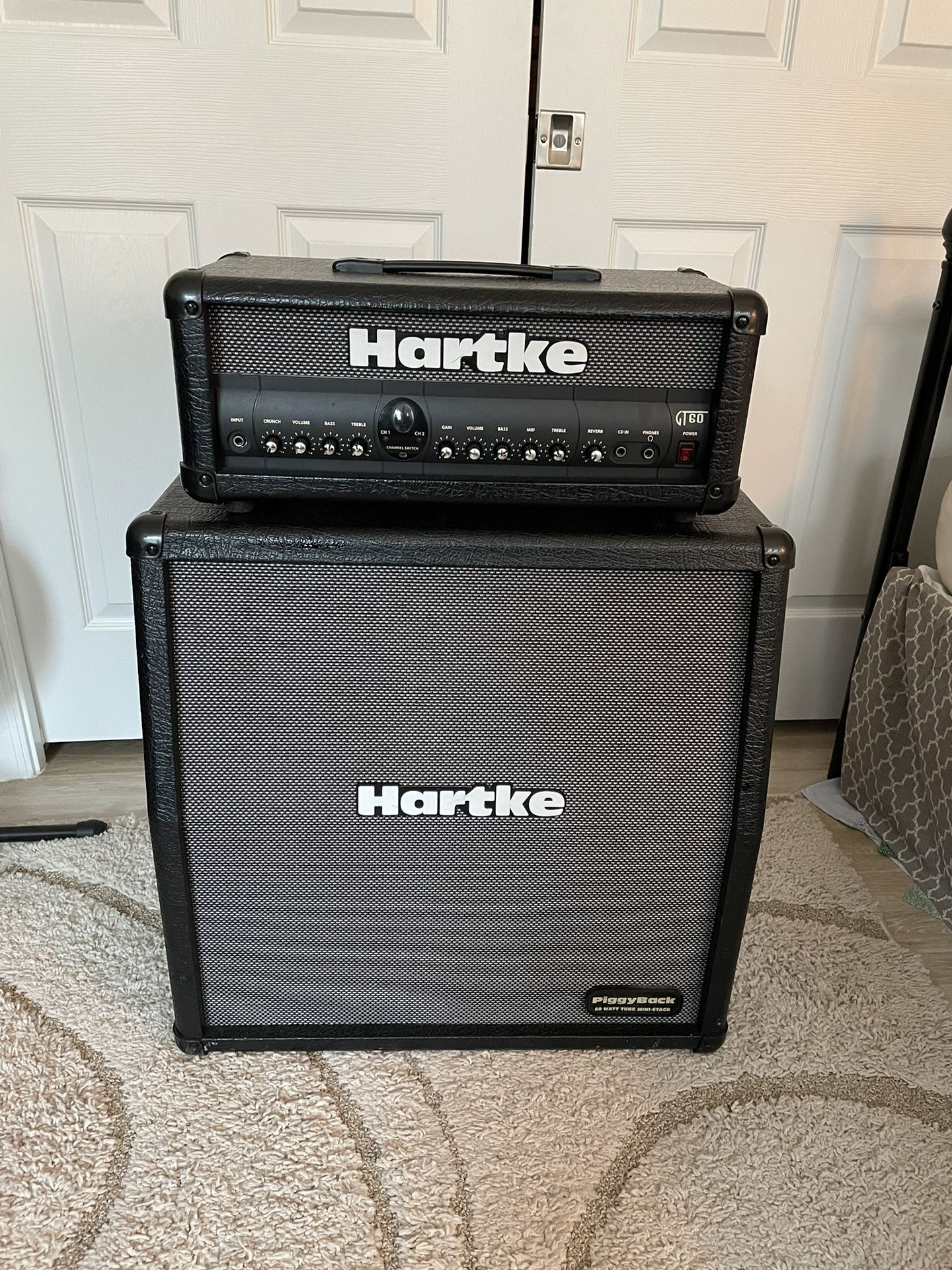 Hartke GT60 Black 60 Watt 2 Channel Tube Guitar Amplifier Head And ...