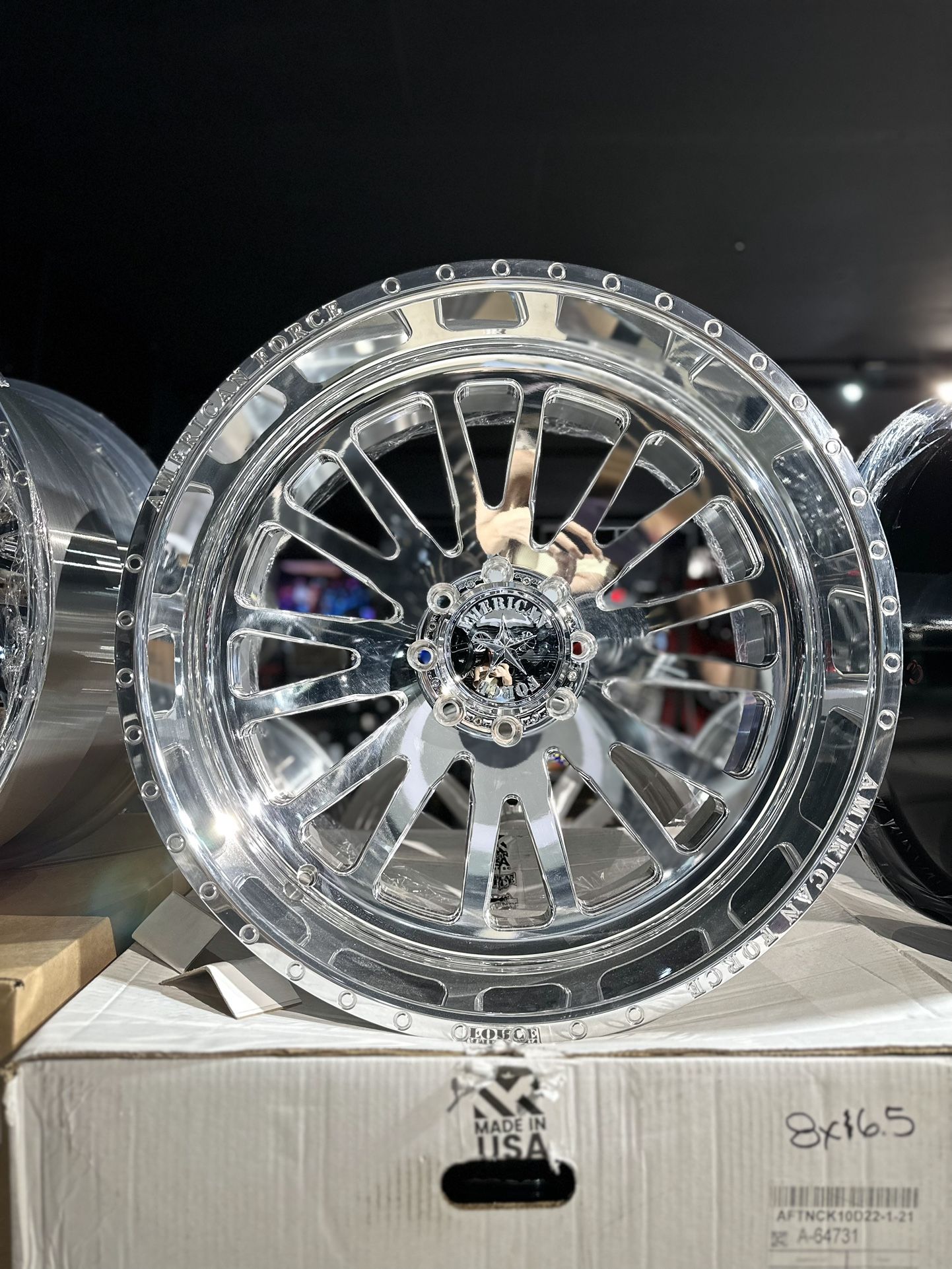 24x12 American Force 8x6.5 Polished Wheels In Stock Set Of 4 / Rines ...