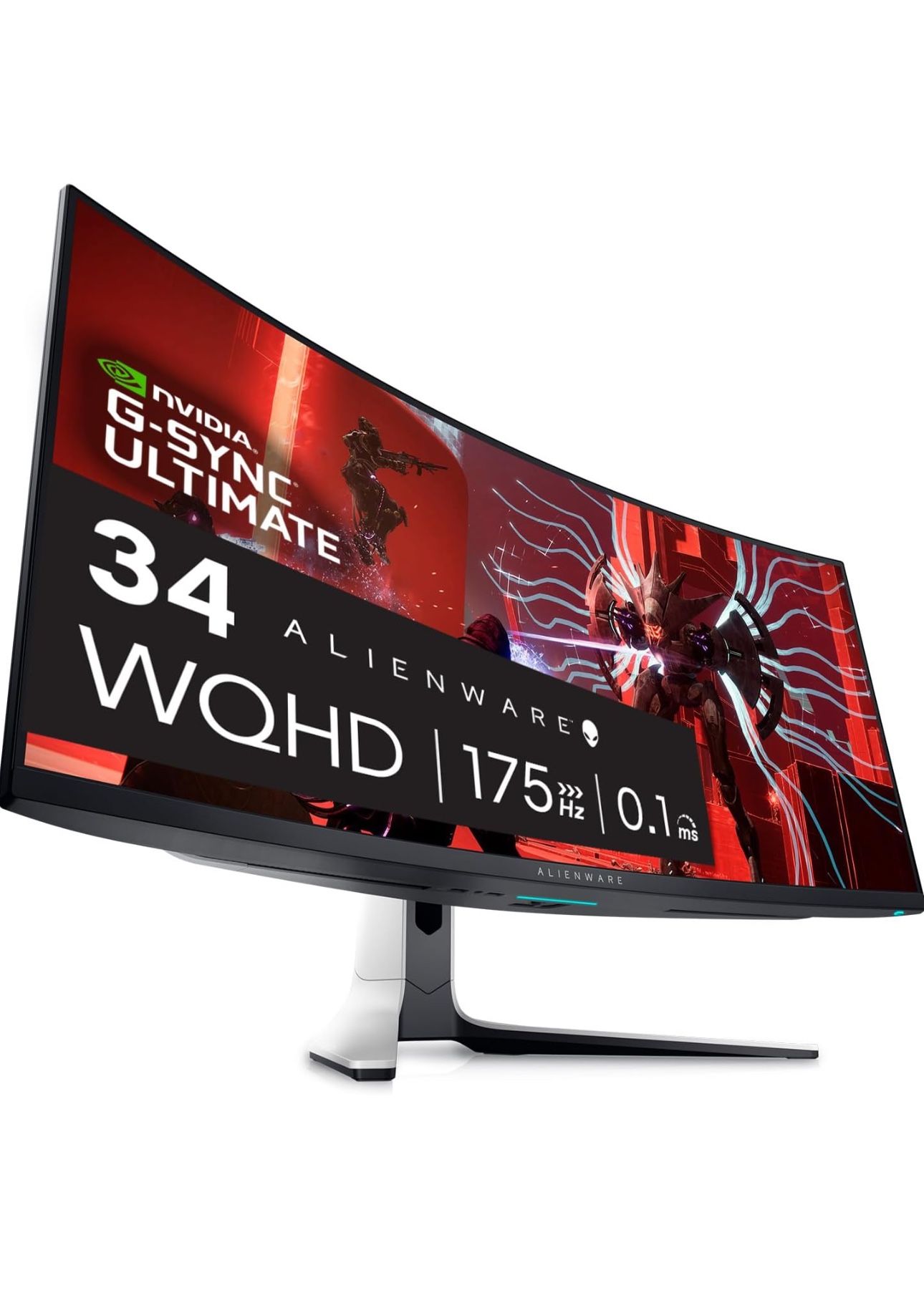 Alienware AW3423DW Curved Gaming Monitor 34.18 inch Quantom Dot-OLED ...