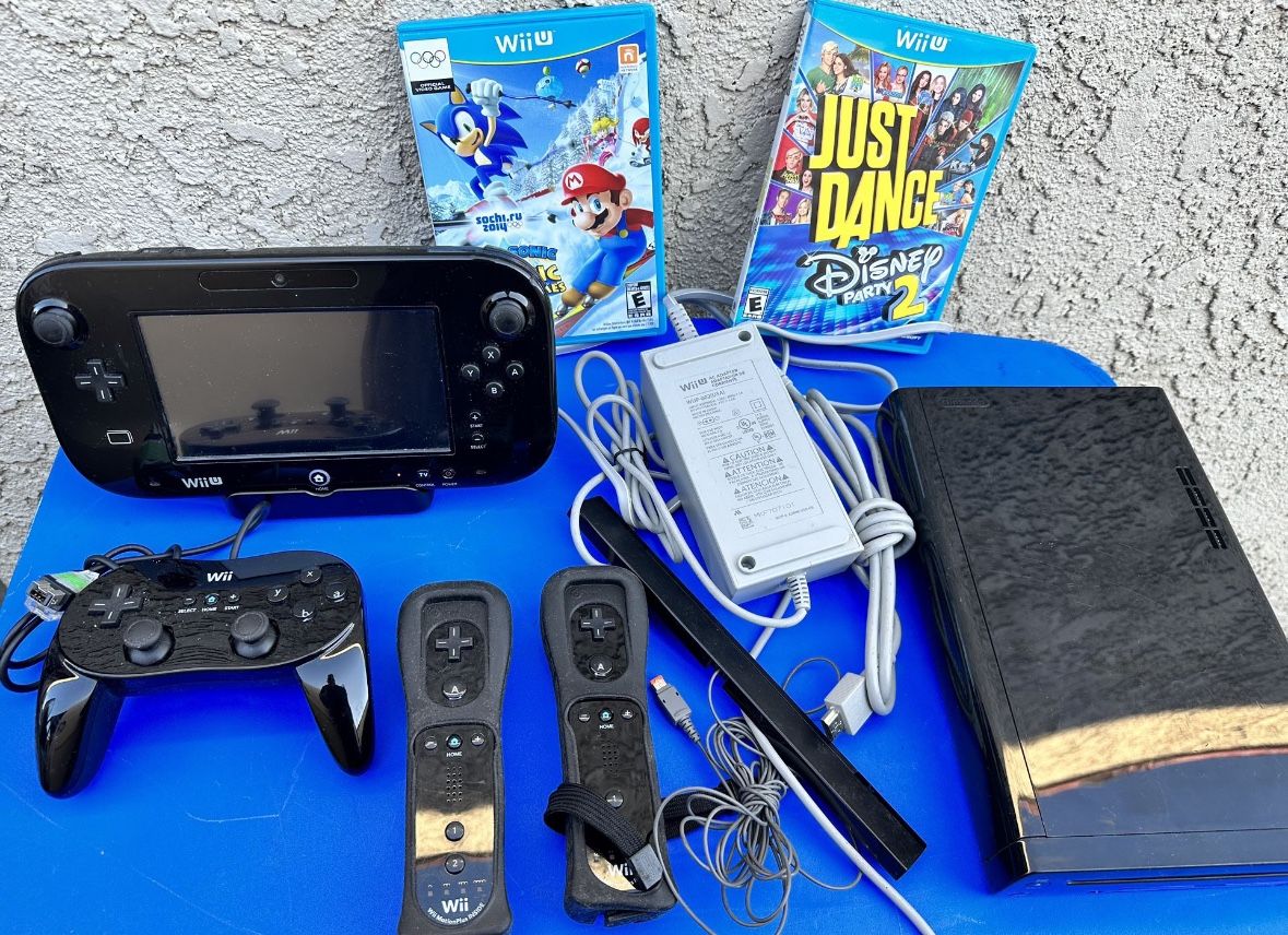 Nintendo Wii U 32GB Black Deluxe Console & Gamepad WUP-101(02) Tested ...