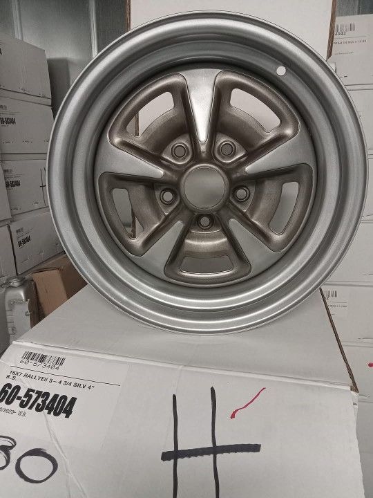 Set Of 5 Pontiac Rally Wheels New Set Ventura GTO Lemans Tempest ...