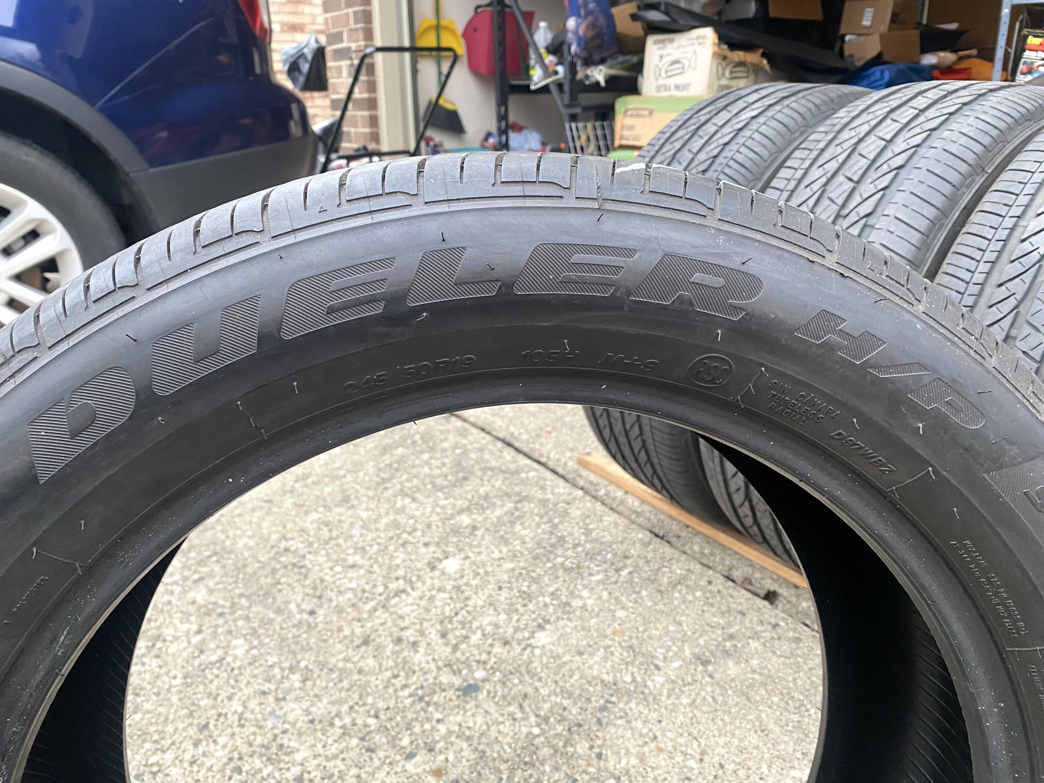 245 50 19 Bridgestone Dueler H/P Sport AS RFT (Set of 4) **Good Tread ...