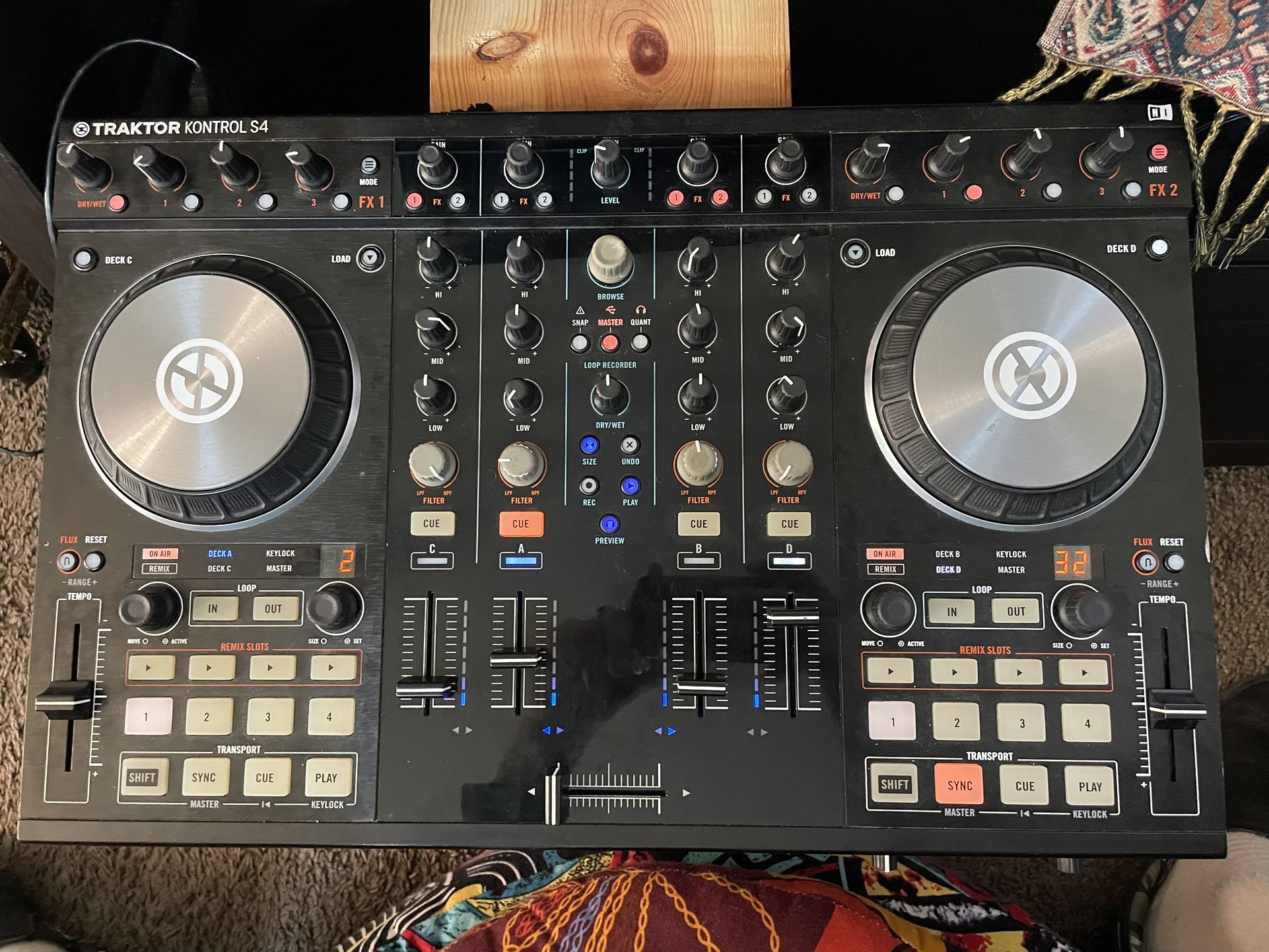 Traktor Kontrol S4 DJ Controller (comes with flight case) for Sale in ...