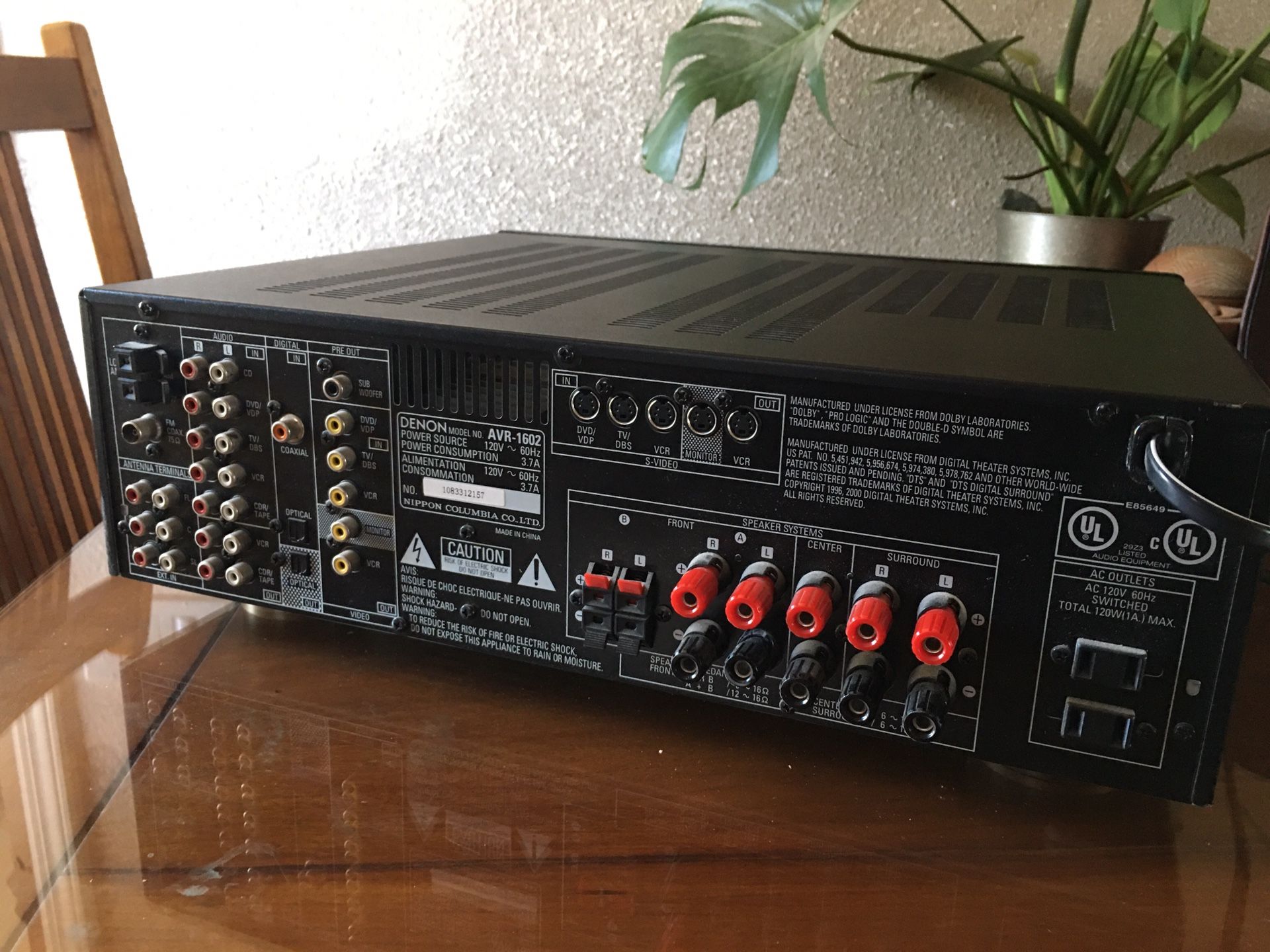 Denon AVR-1602 Home Theater Stereo Receiver for Sale in Riverside, CA ...