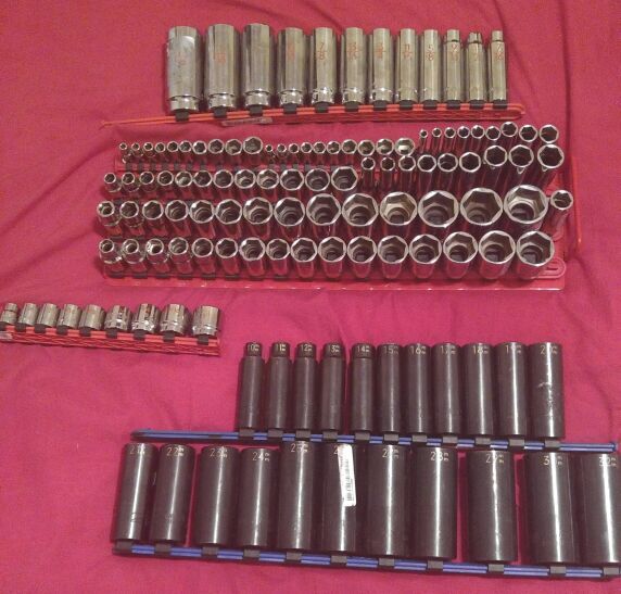 12 matco socket sets standard and metric 1/4,3/8,1/2. Asking 900 for ...