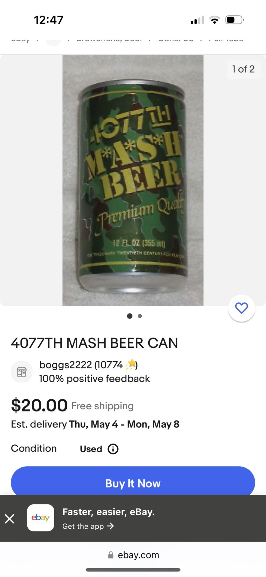 Mash 4077th Beer Can