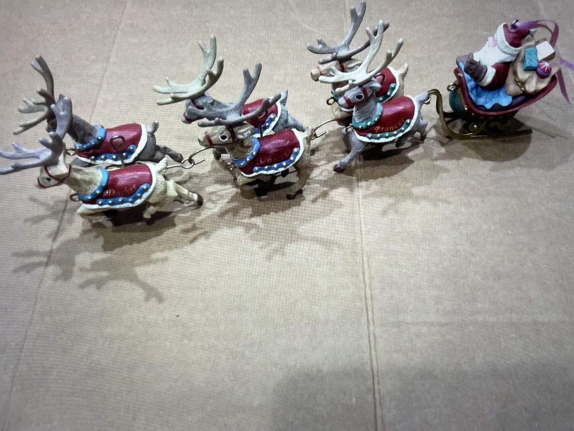 Hallmark Santa Reindeer - Dasher & Dancer, Prancer & Vixen, Comet ...