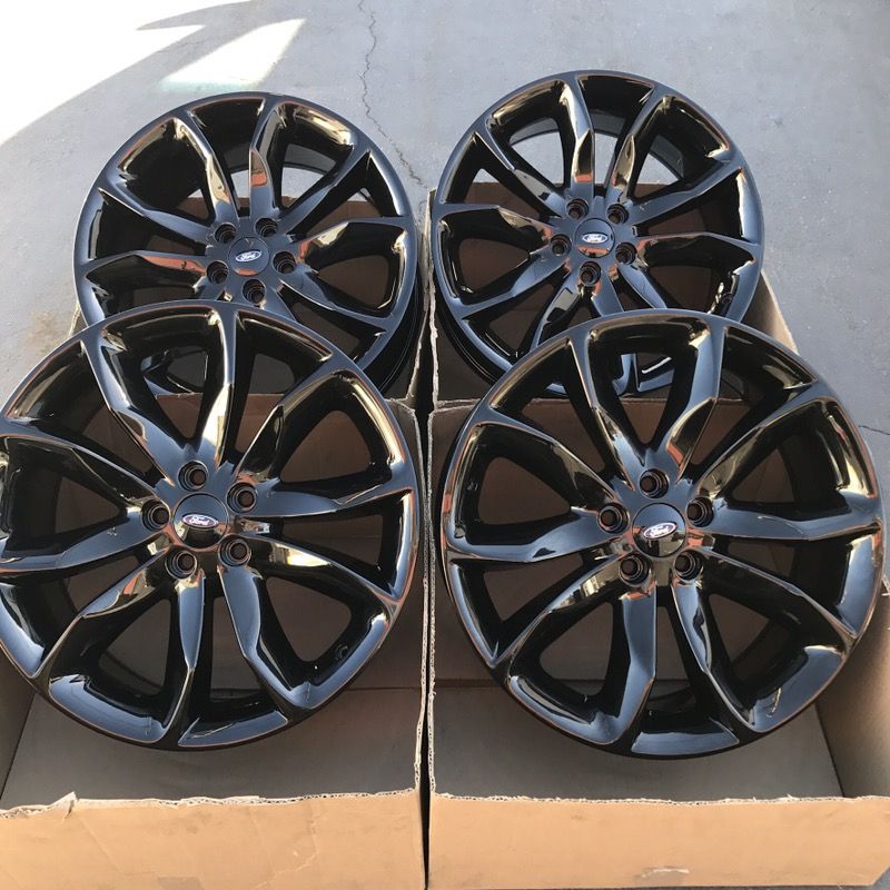 New 20" oem Ford Explorer sport factory wheels 20 inch new gloss black ...