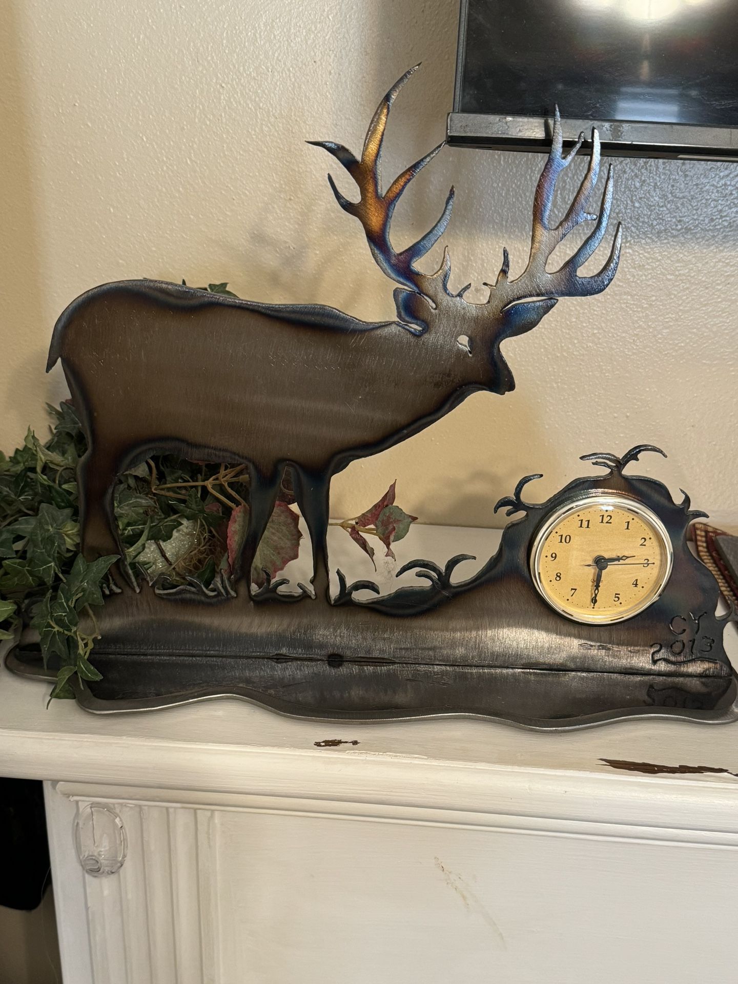 Dear Clock Statue” Very Heavy Made Of Steel” $75. for Sale in San ...