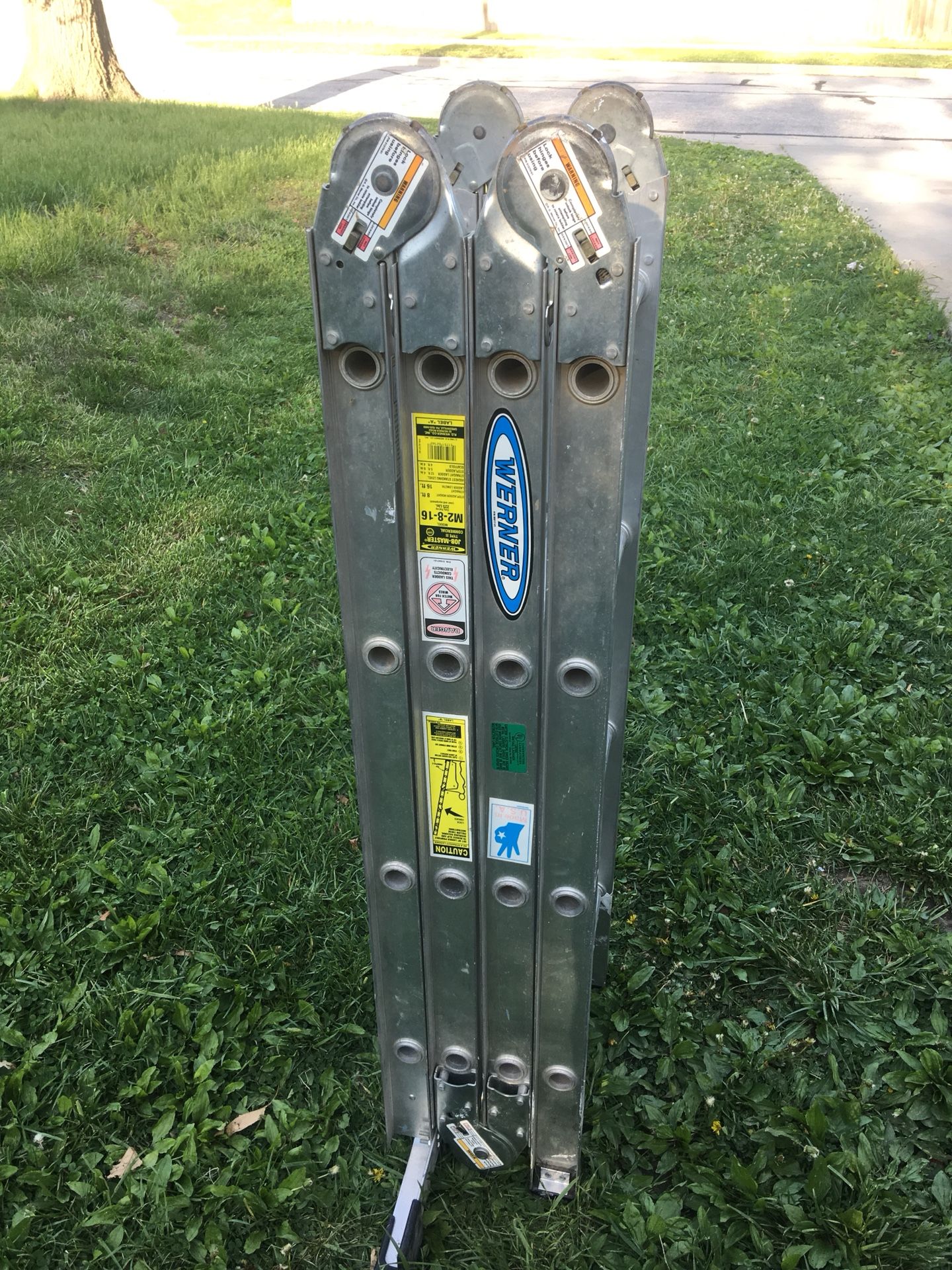 Werner M2 8-16ft aluminum folding multi-position ladder. for Sale in ...