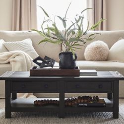 Pottery barn black coffee table store