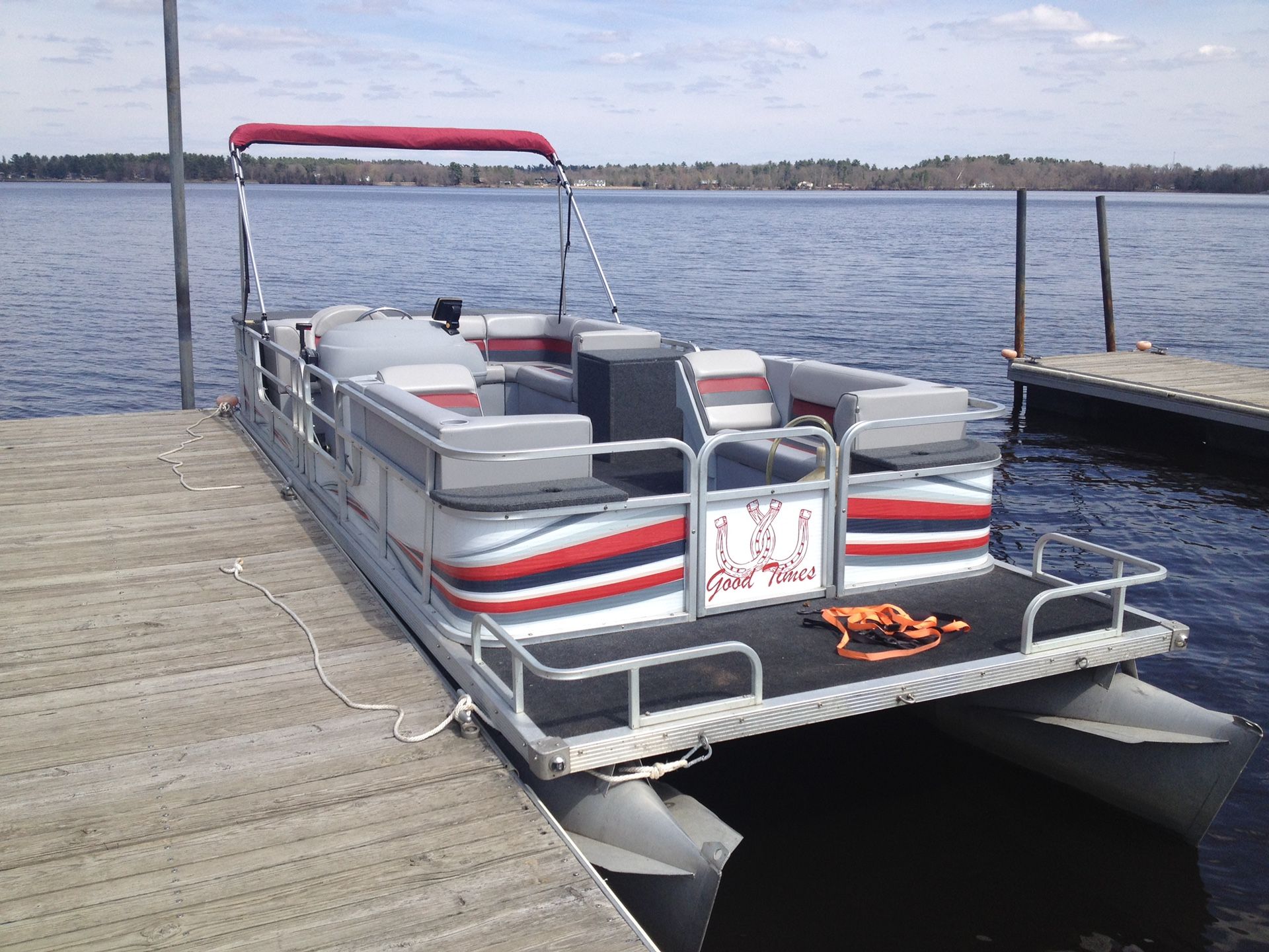 24’ pontoon boat with trailer for Sale in Hoffman Estates, IL - OfferUp