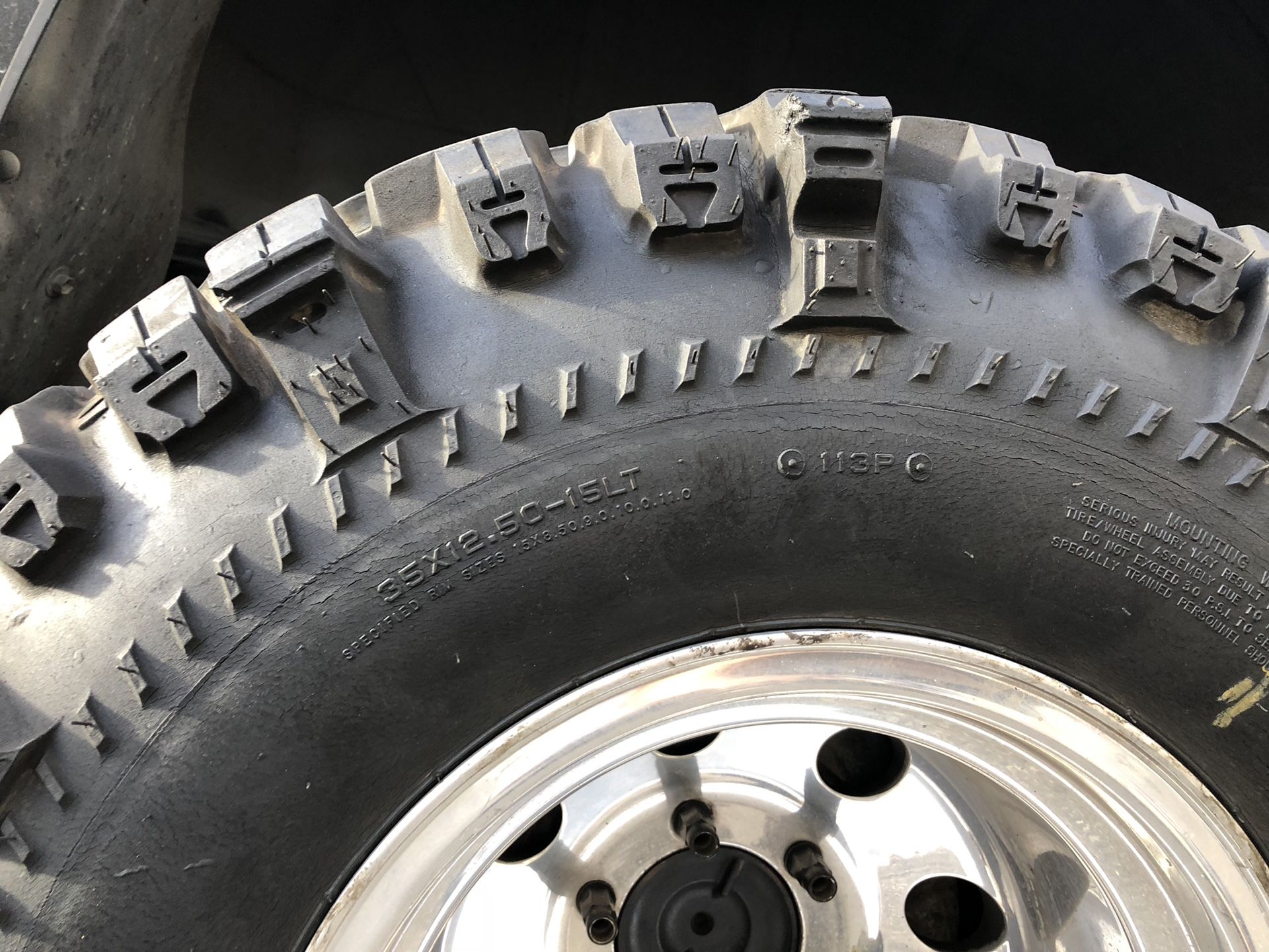 15x12 Alcoa w 35” Interco Thornbirds TSL 6Lug 6x5.5 4x4 Off-road Tires ...