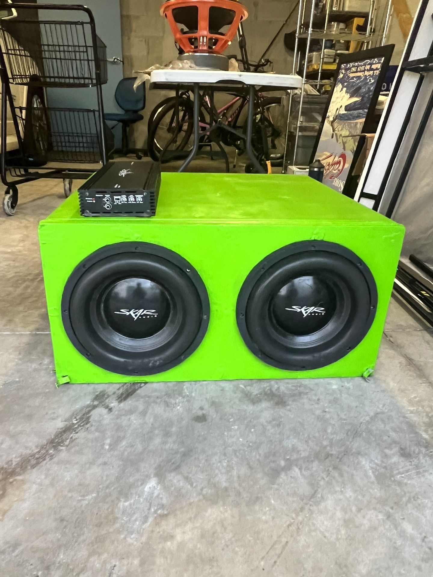 2 SKAR EVL 12s D1 In A Custom Made Ported Box With RP SKAR 2000.1 AMP ...