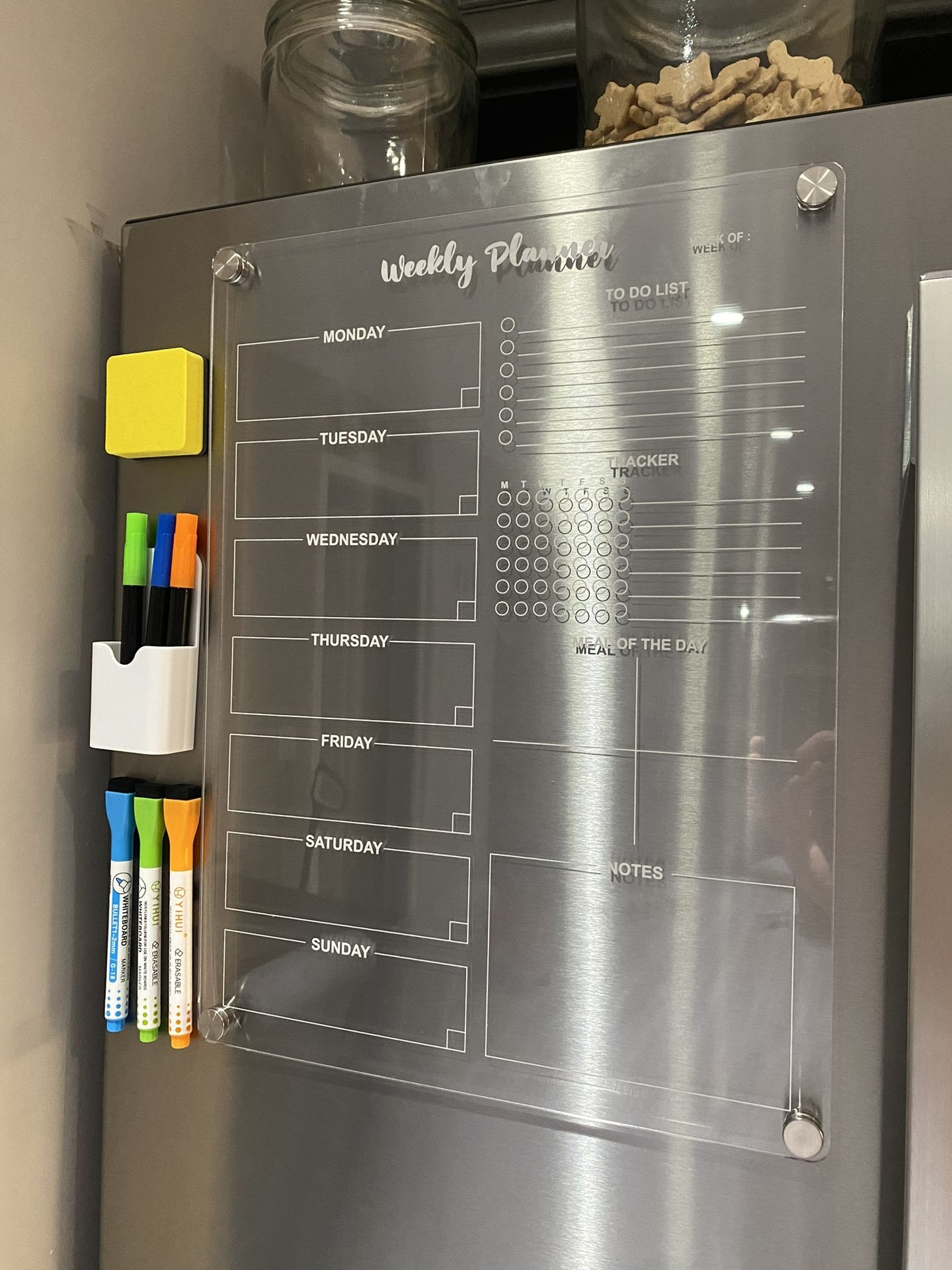 Clear Acrylic Magnetic Weekly Planner for Sale in Palmdale, CA - OfferUp