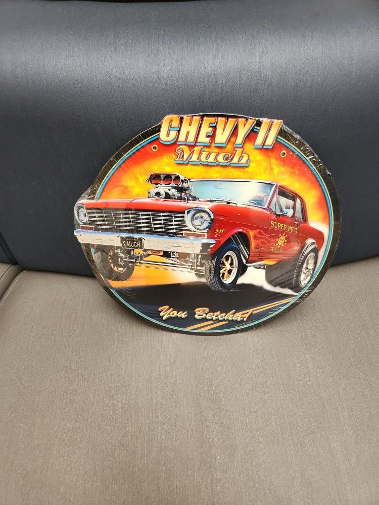 Gasser Hotrod Car Chevy II Nova Steel Metal Sign for Sale in Vancouver ...