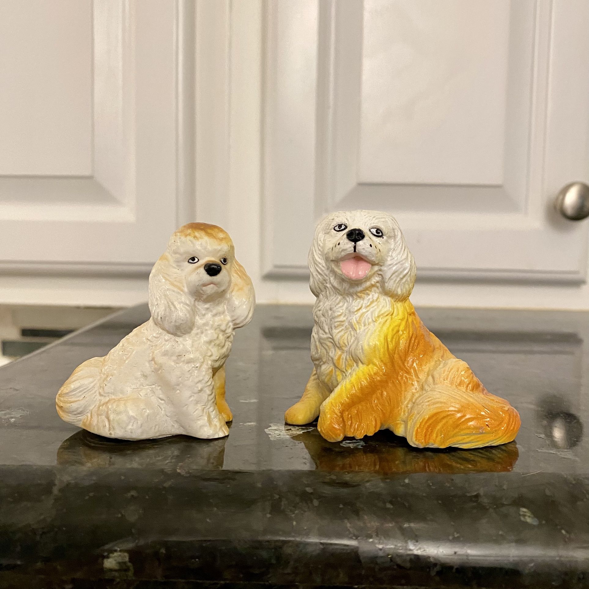 Vintage 60s Dog Pencil Sharpener Set Plastic Poodle Golden retriever ...