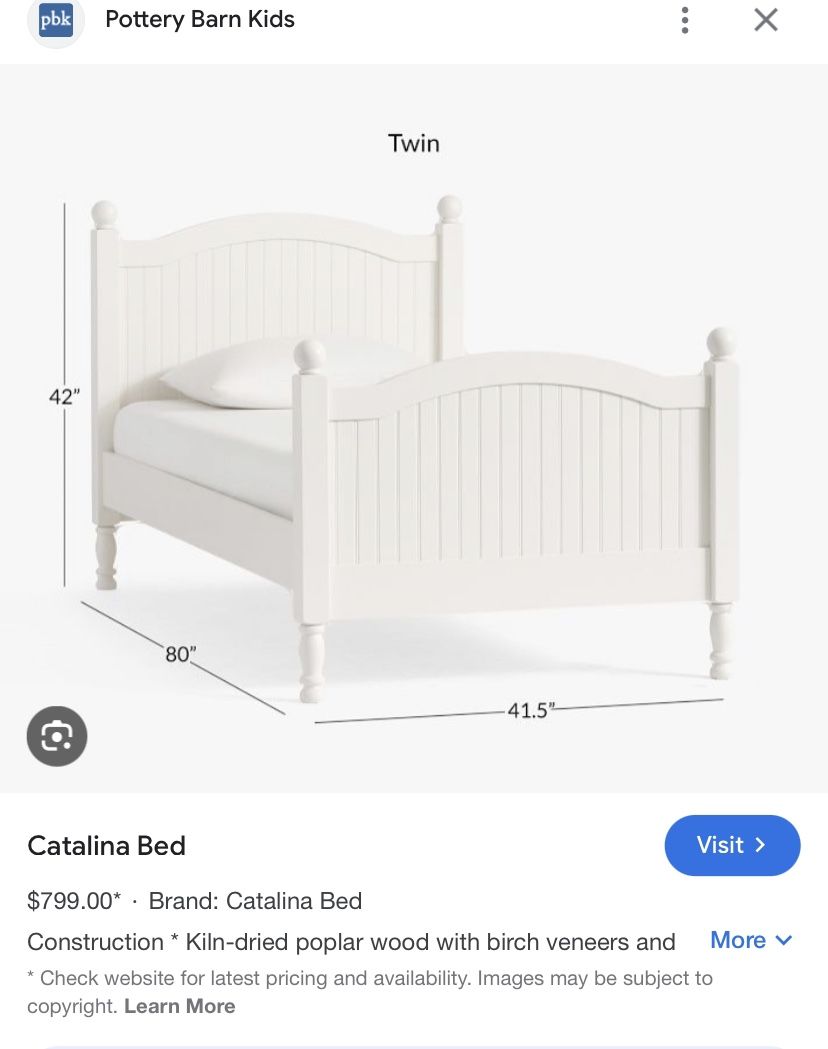 Pottery barn catalina bed store