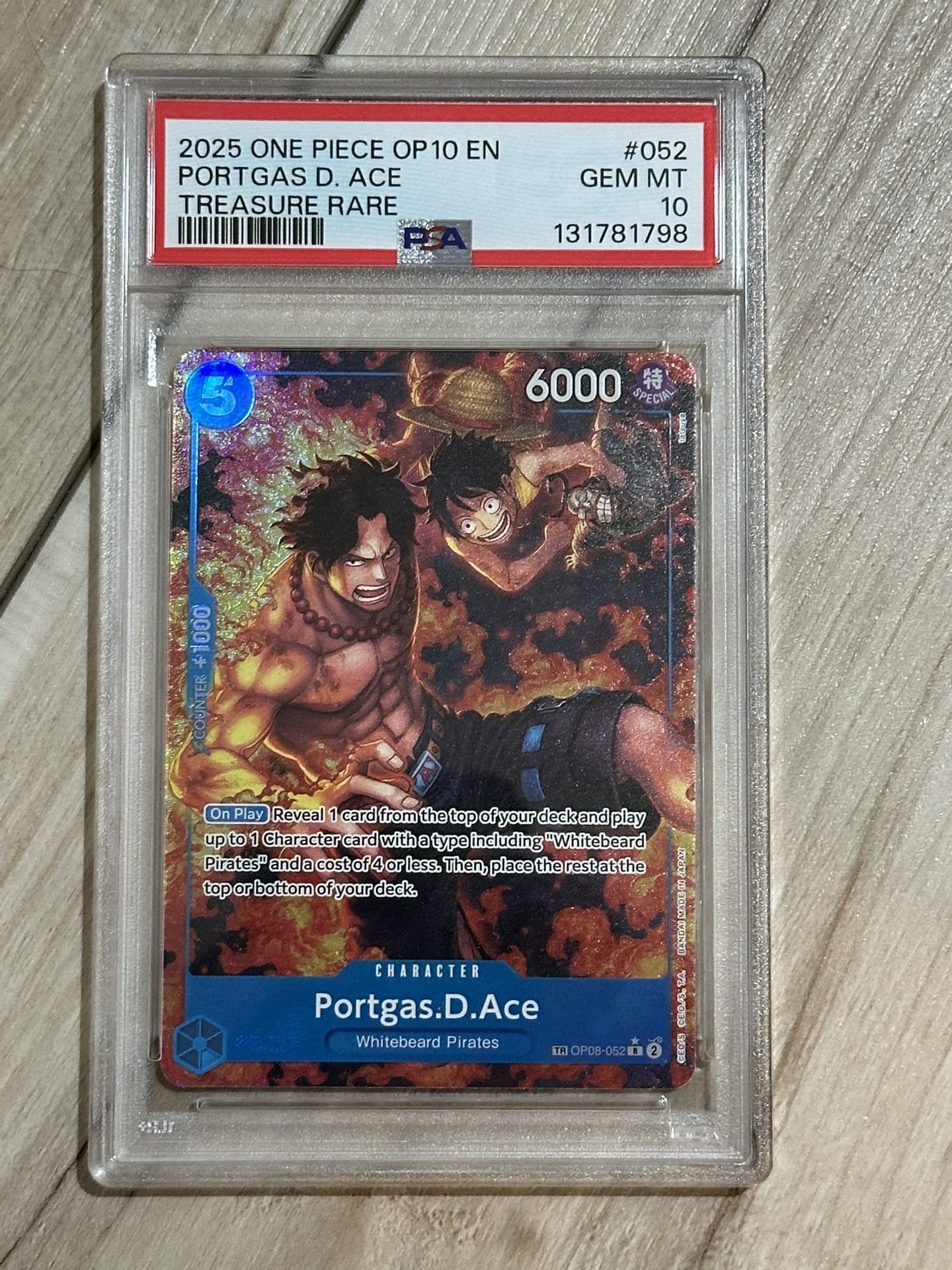 One Piece TCG / Cards - PSA 10 Portgas D Ace Treasure Rare for Sale in ...