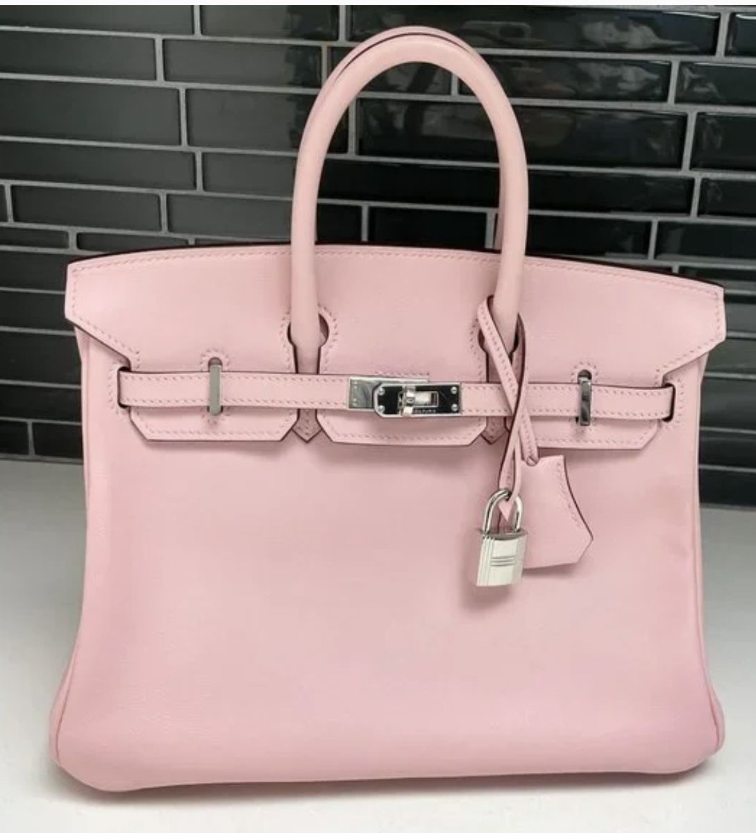 HERMES Birkin 35 Rose Sakura" Pink Swift Leather Bag for Sale in Miami ...