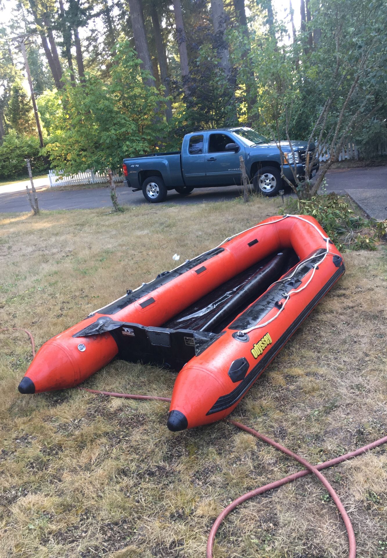 12 Ft Odyssey Inflatable Zodiak Raft Style Boat - HOLDS 1680 POUNDS for ...