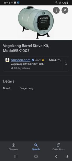 Vogelzang Barrel Stove Kit