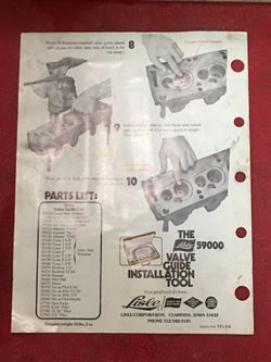 Valve Guide Cutter Reamer Liner Installation Tool Set Lisle 59000 ...