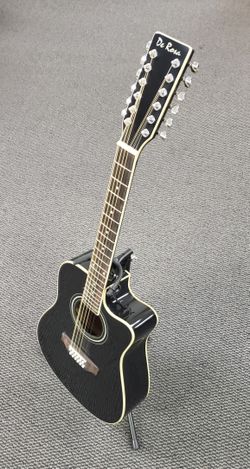 New 12 String Acoustic Electric Requinto Guitar Black ESP LTD TL 12