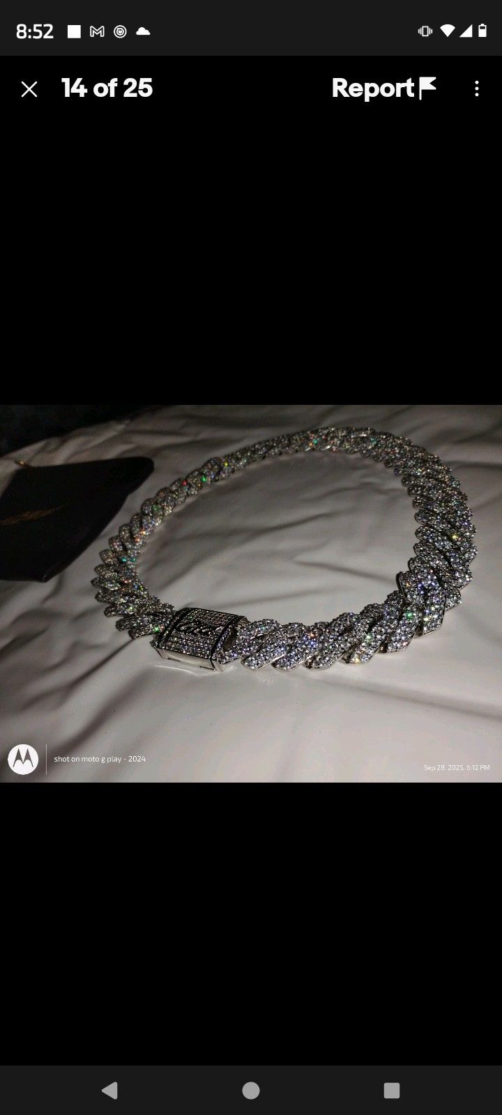 GLD Cuban Link Chain Necklace White Gold Plated 6mm 18 Inches for Sale ...