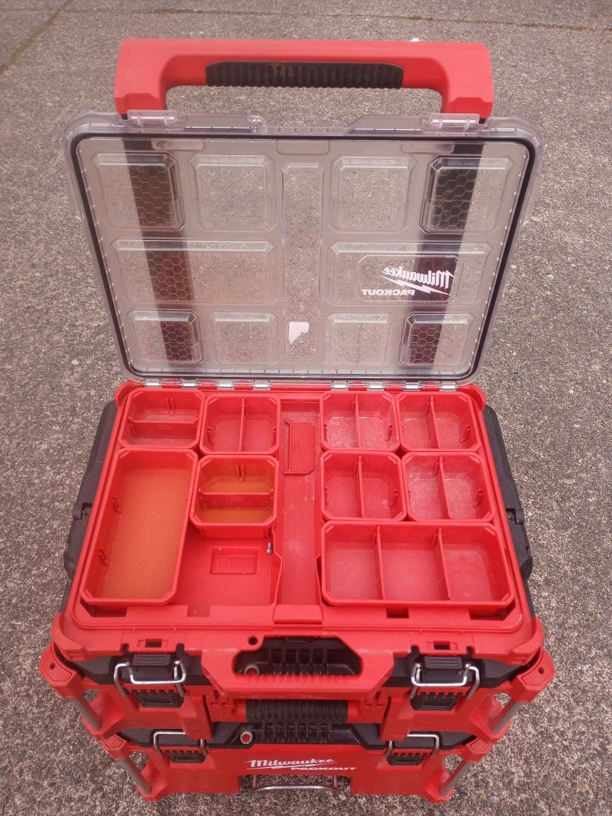 Milwaukee Pack Out Three Box Set. Excellent Condition. No Bins For Two ...