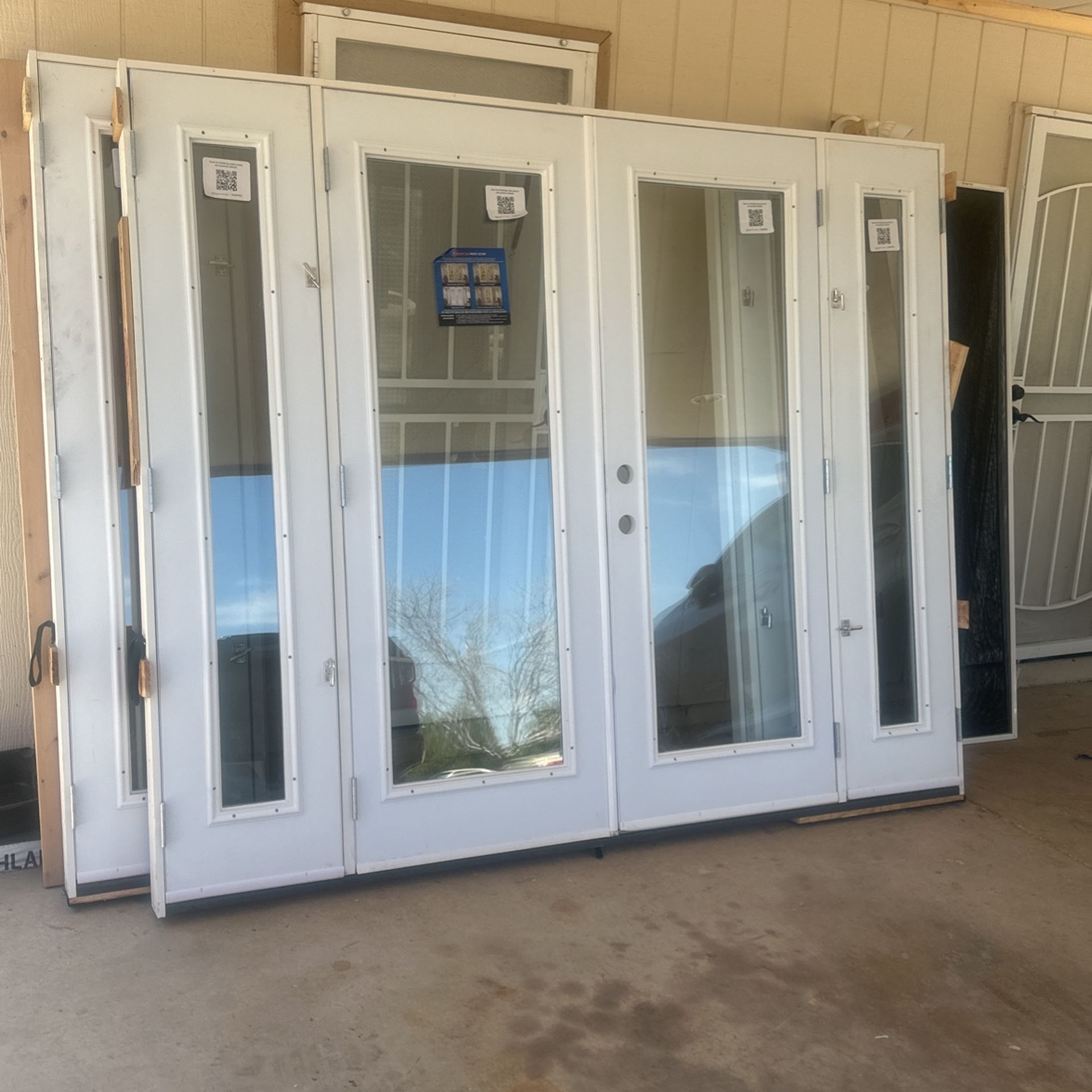 Exterior French Door Patio Doors 96” X 80” Metal Doors Fully Framed for ...