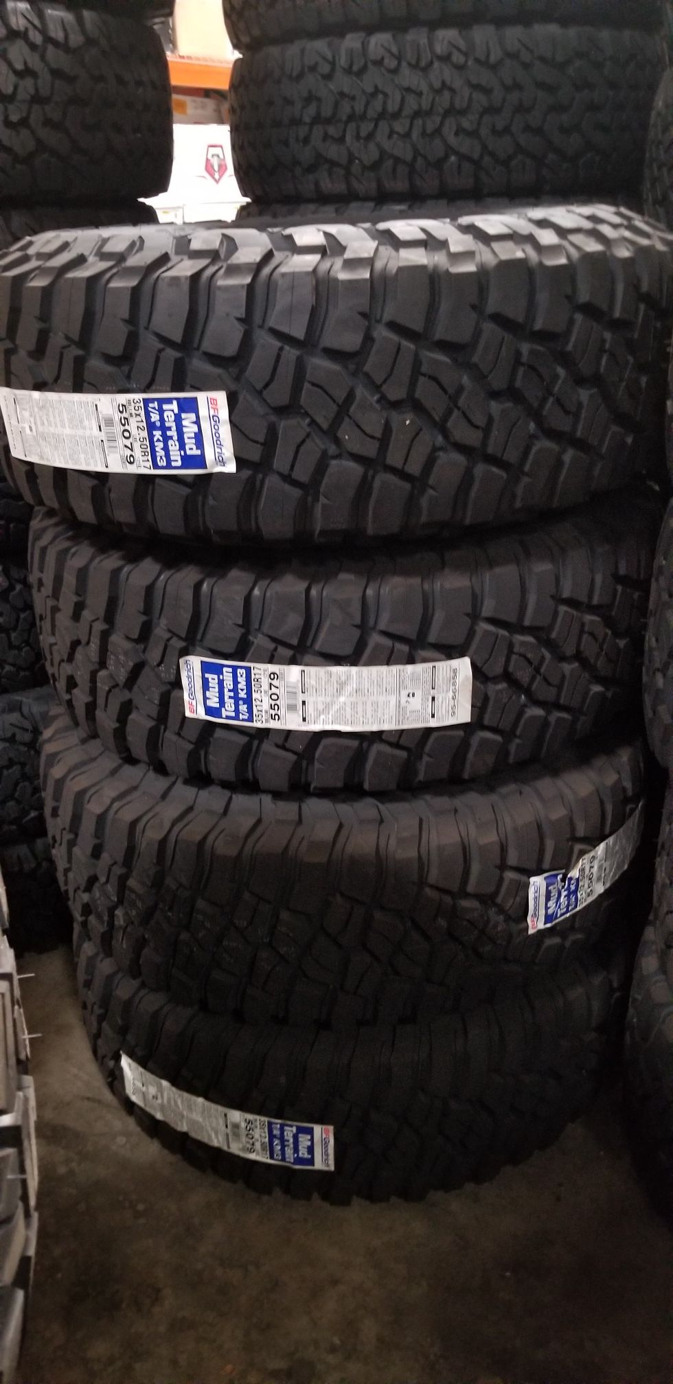 New LT 35x12.50R17 BFGOODRICH MUD Km3 tires 10ply BFG 35125017 price is for 1 tire for Sale in ...