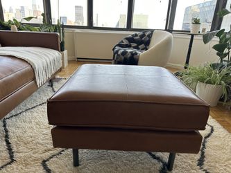 Axel leather ottoman store