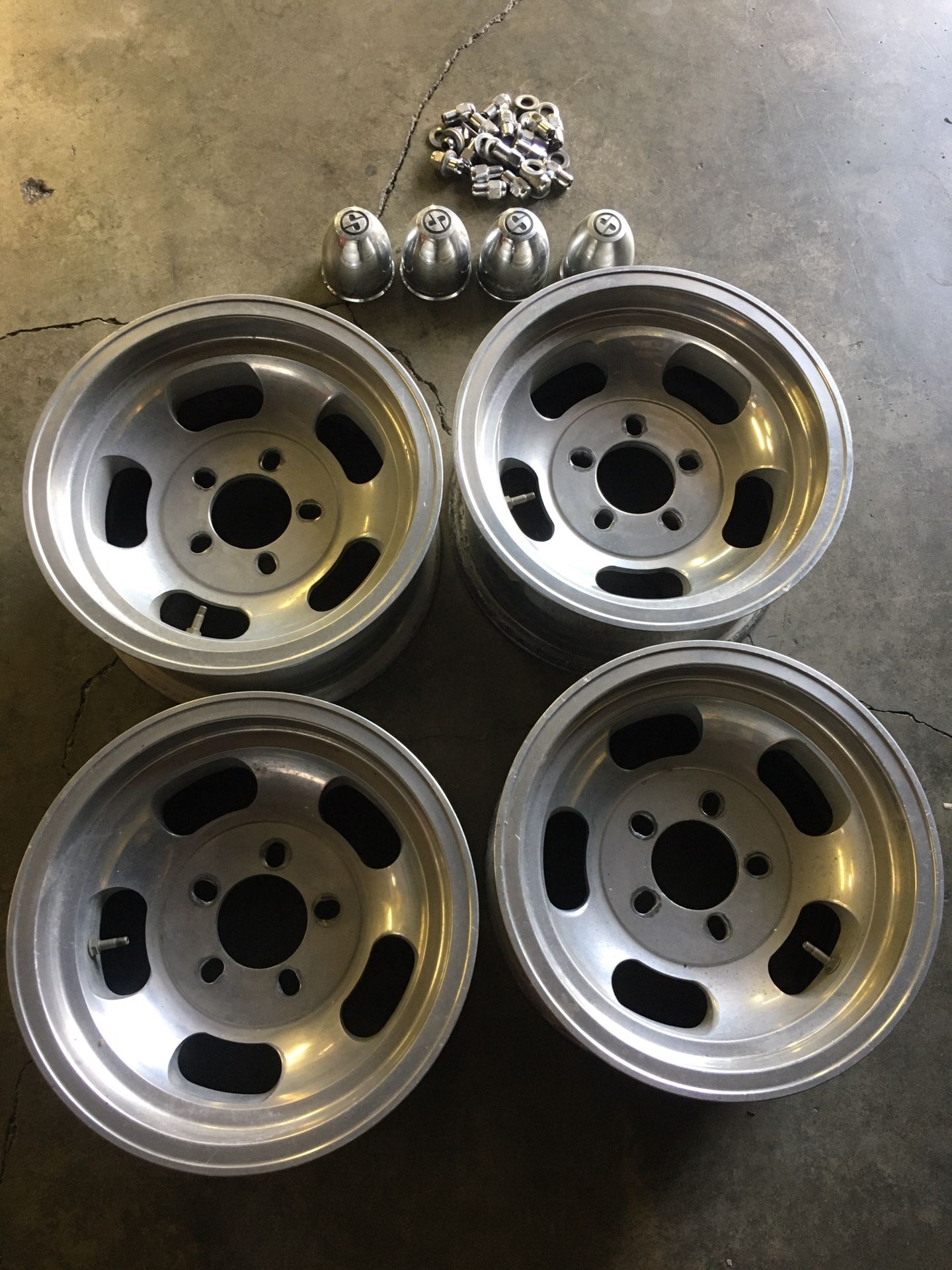 Superior Industries 14" Polished Slotted Mags, Chevy 5x4.75 and 5x4.5 ...