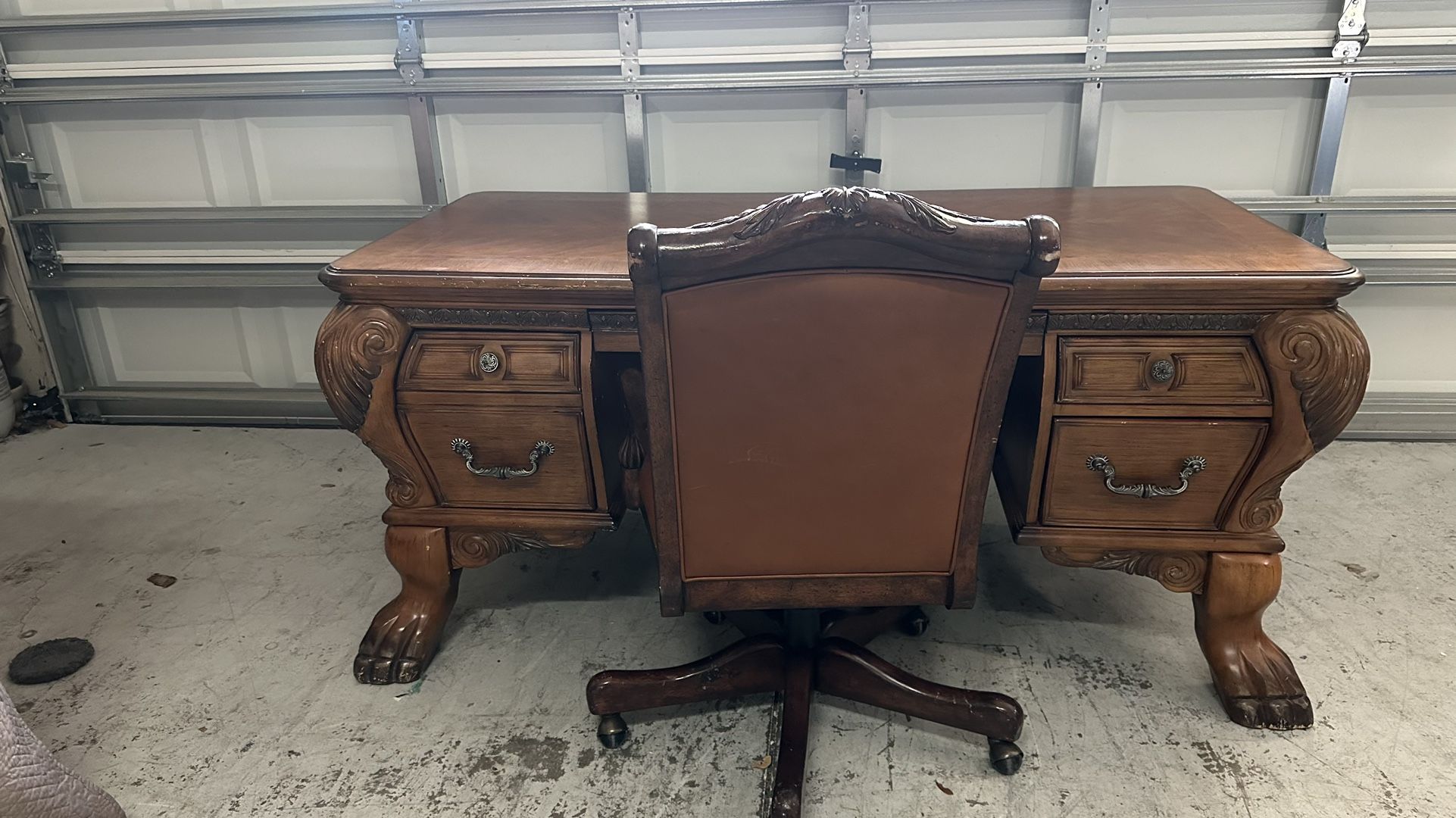 AICO Mixhael Amini Eden Office Desk and Tommy Bahama Office Chair for ...