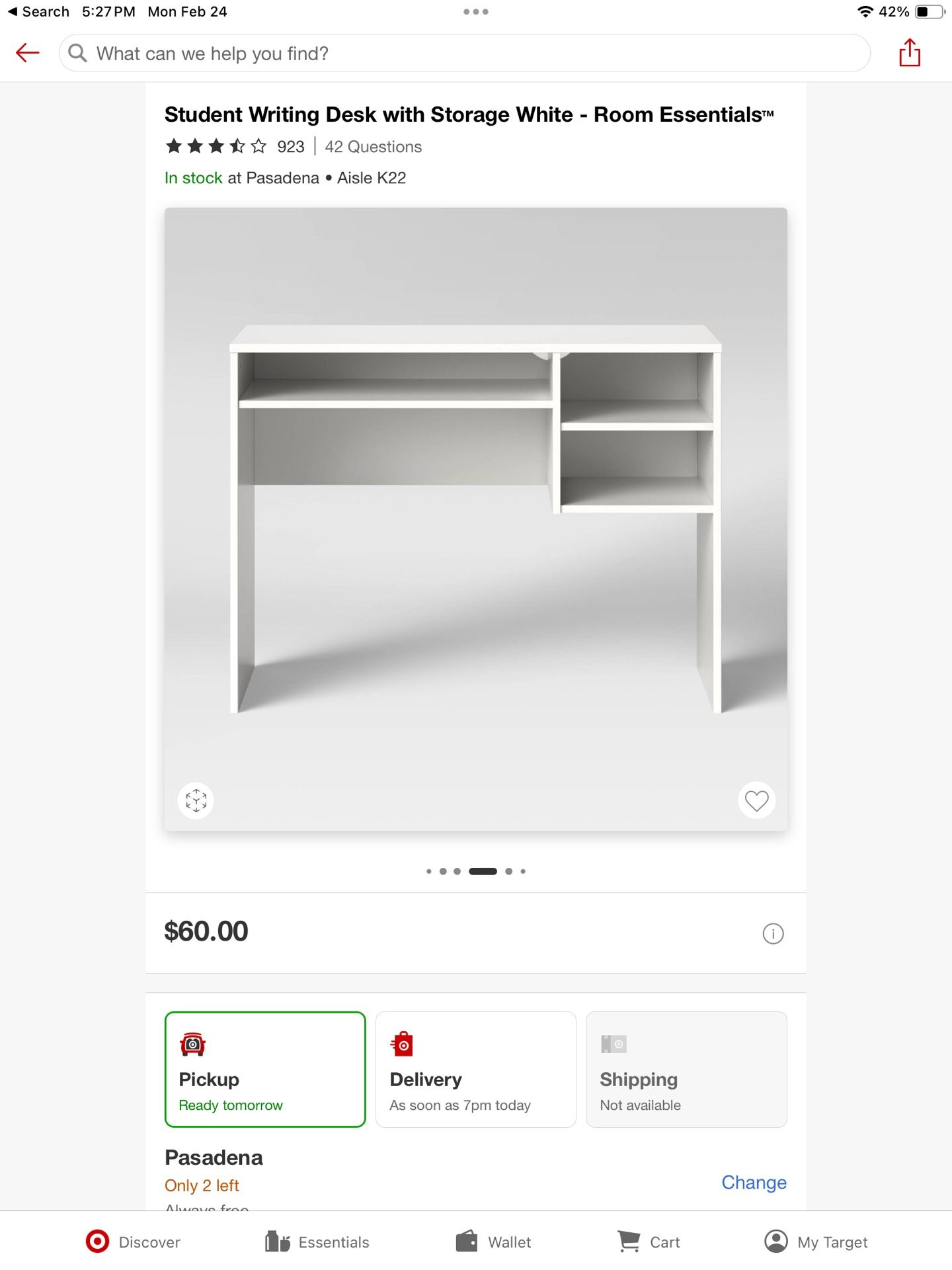 Target Desk White for Sale in Pasadena, CA - OfferUp