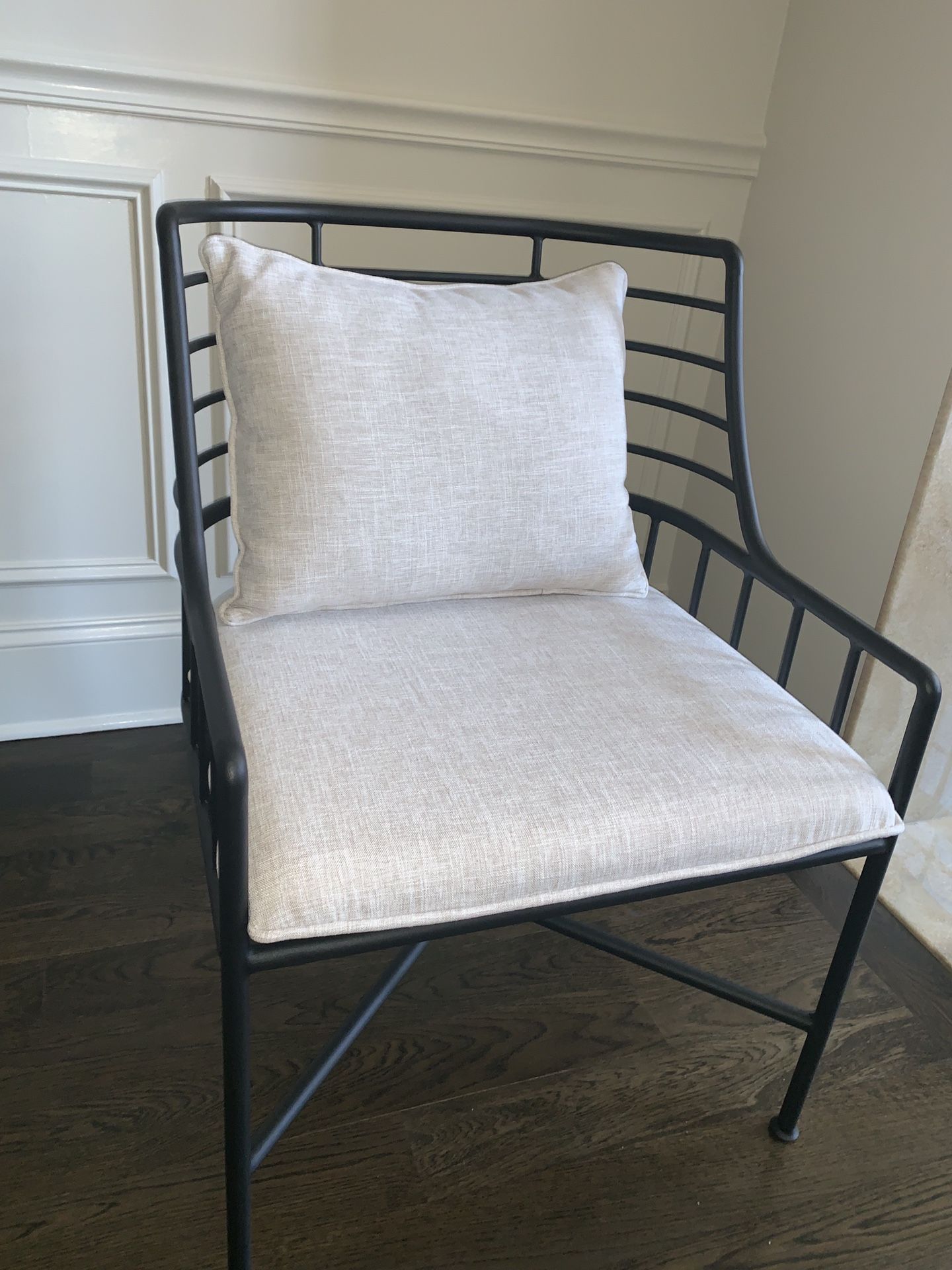 CB2 Breton Black Metal Dining Chair for Sale in Chicago, IL - OfferUp