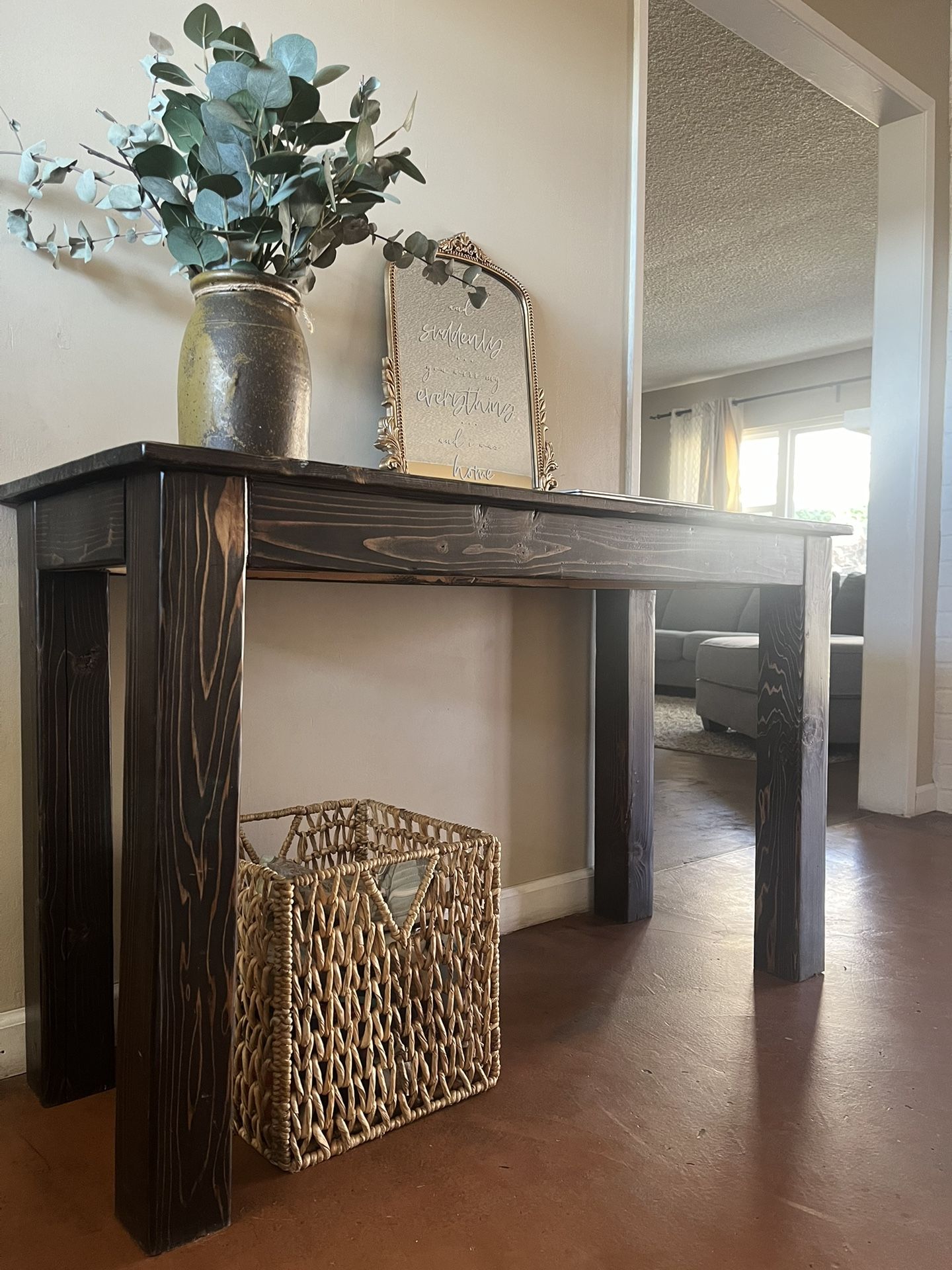 Desk Console Table Brown for Sale in Apple Valley, CA - OfferUp