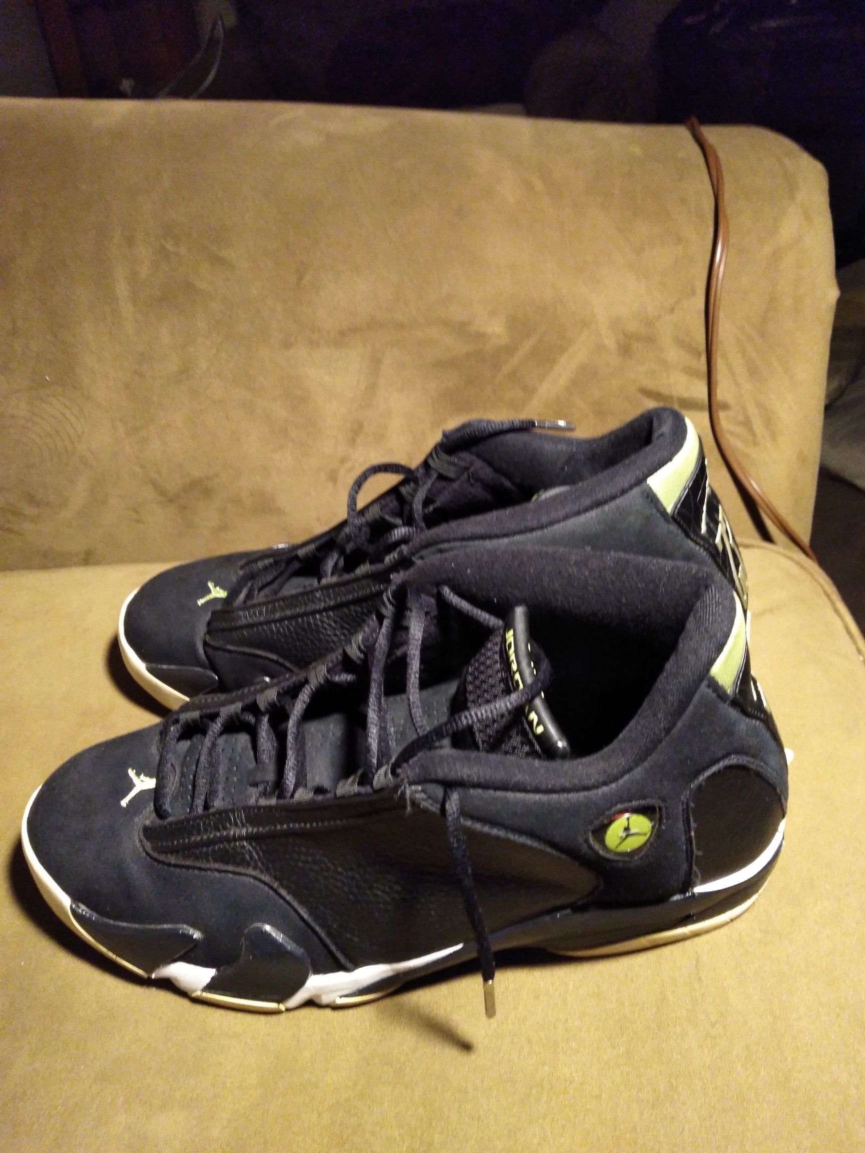 jordan 14 green and gold