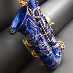 Blue Alto Saxophone